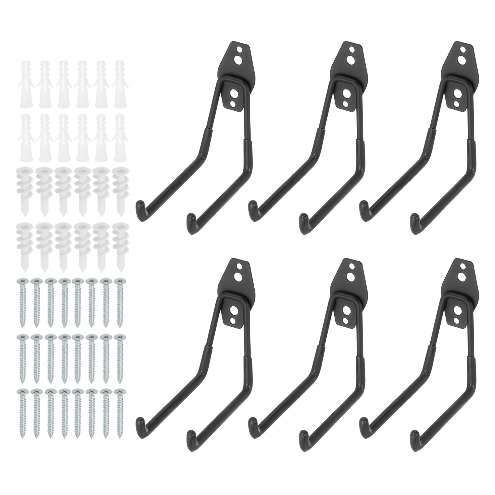 Garage Hooks Heavy Duty, 6Pcs Utility Storage Hooks, 60 x 130 x 130MM ...