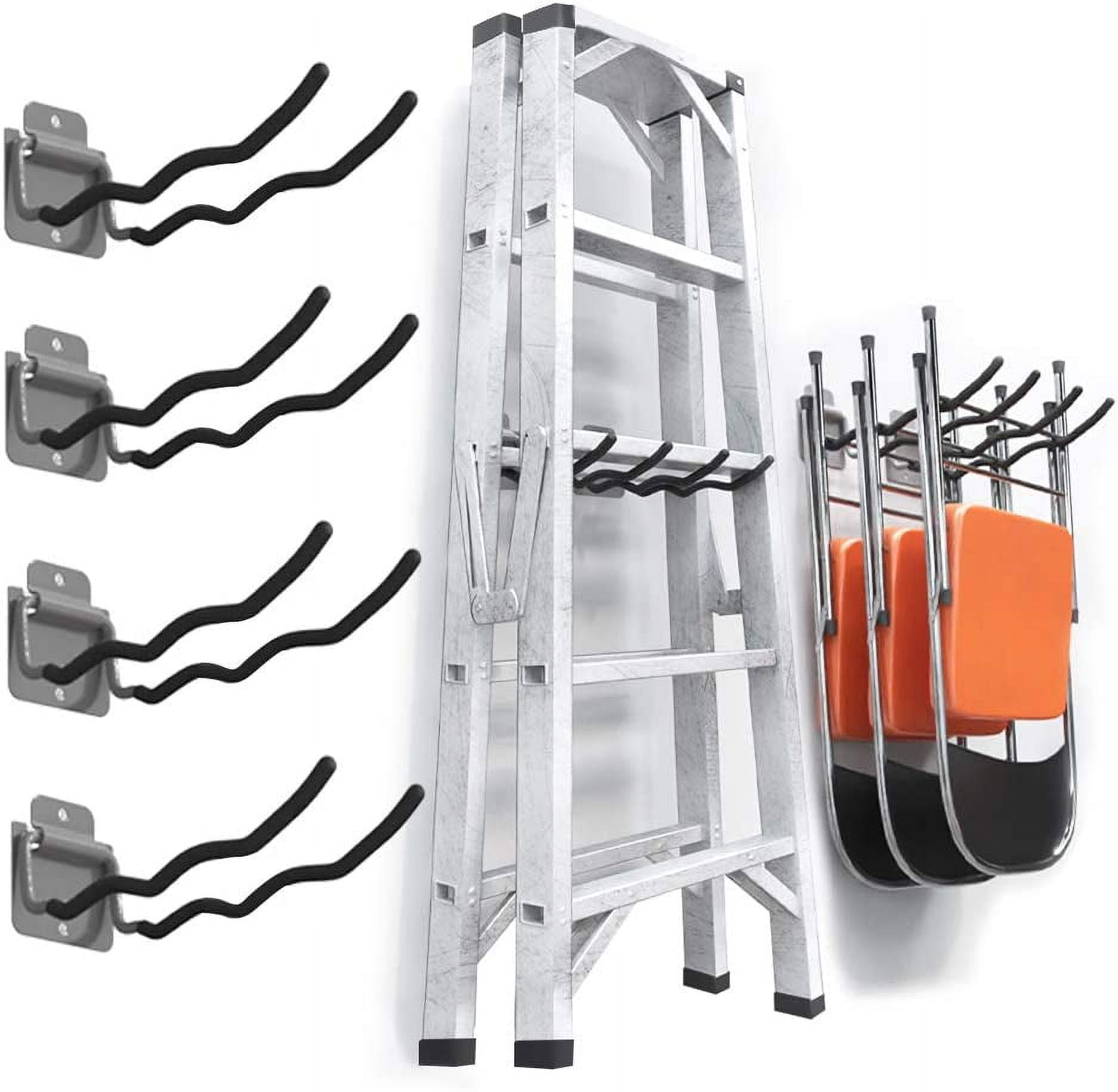 Garage Hooks Tool Organizer, 4 Pack Heavy Duty Steel 12" Wave Hooks ...