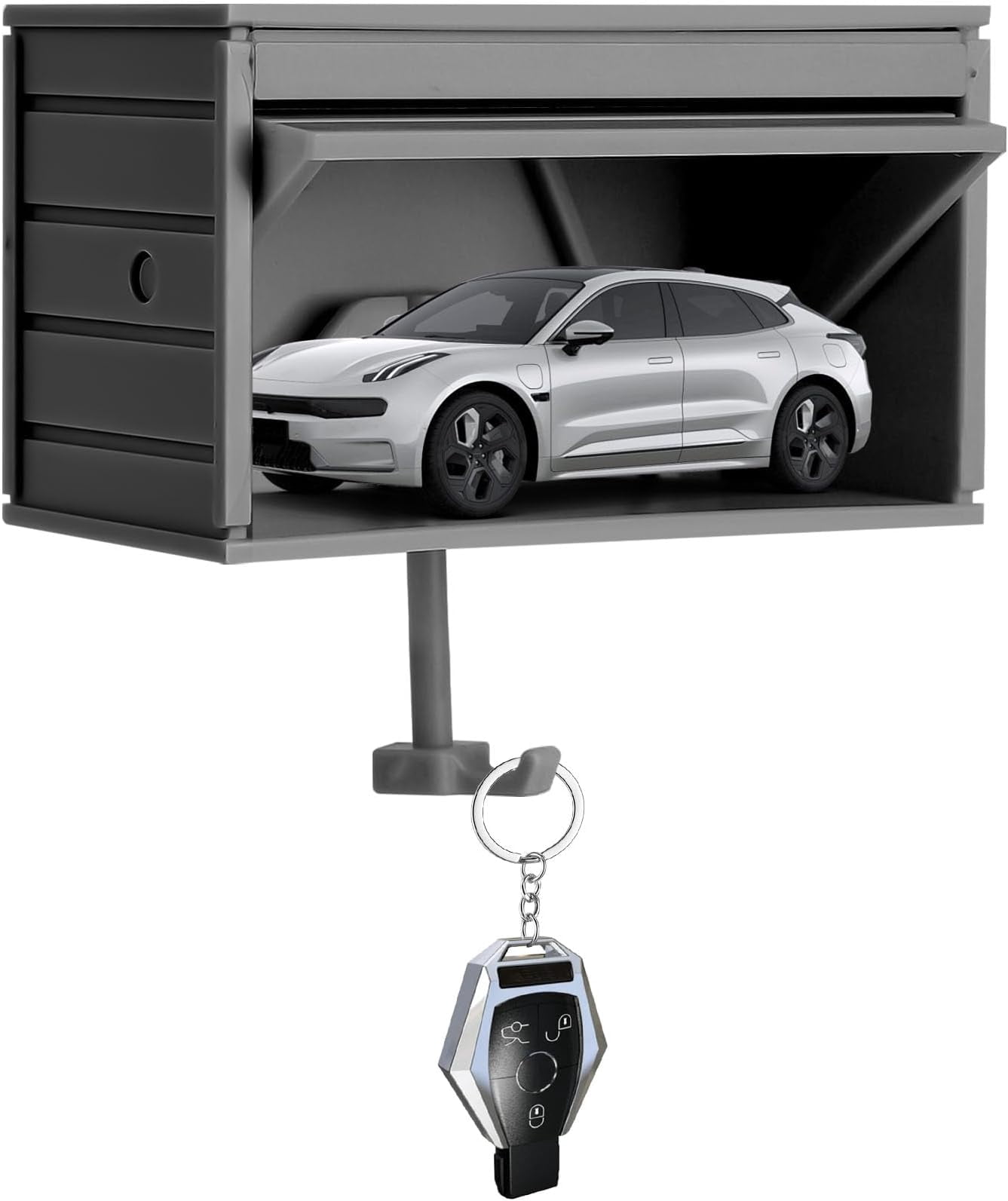 Garage Key Holder with Opening Door, Key Holder for Wall, Wall Mount ...