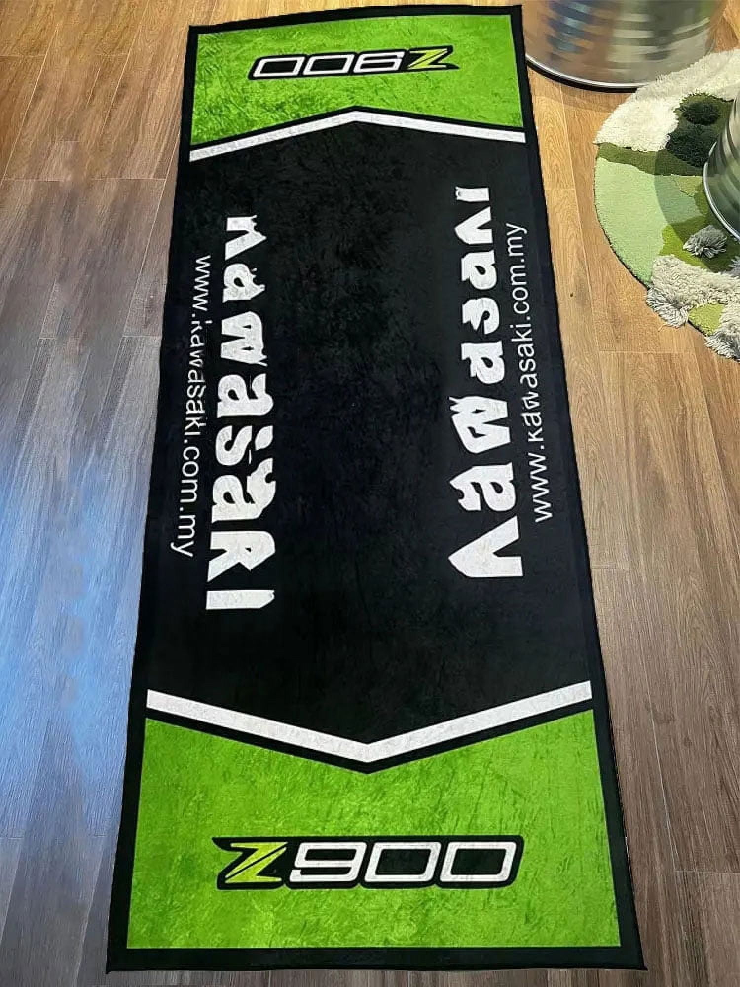 Garage Mat Motorcycle Carpet Racing Cool Moto Display Kawasaki Carpet ...