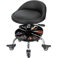 Garage Mechanic Stool with Storage Tray,Low Height Rolling Shop Stools ...
