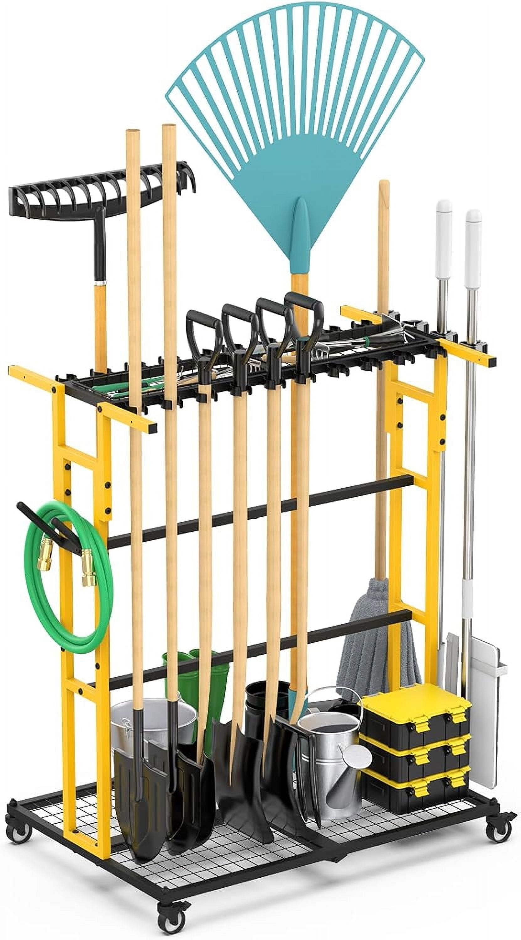 Garage Organization with Wheels, Outdoor Gargen Yard Shed Tools ...