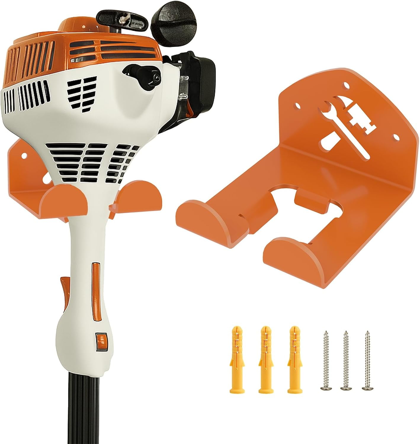 Garage Organizer Wall Hanger - Garden Tool Rack for Grass Trimmer ...