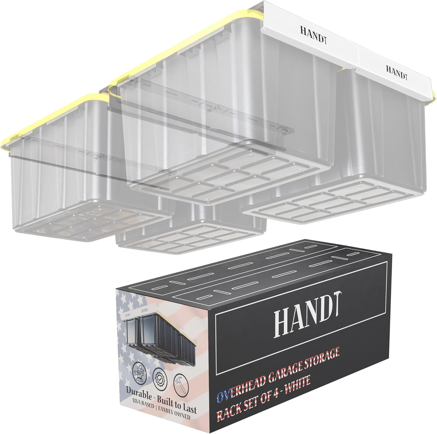 Garage Overhead Storage Rack, Ceiling Storage Racks for Garage, Bin ...