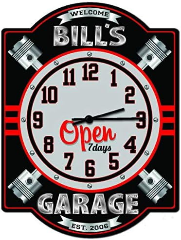 Garage Piston/Repair Shop Wall Clock, Mechanic Wall Clock, Workshop ...