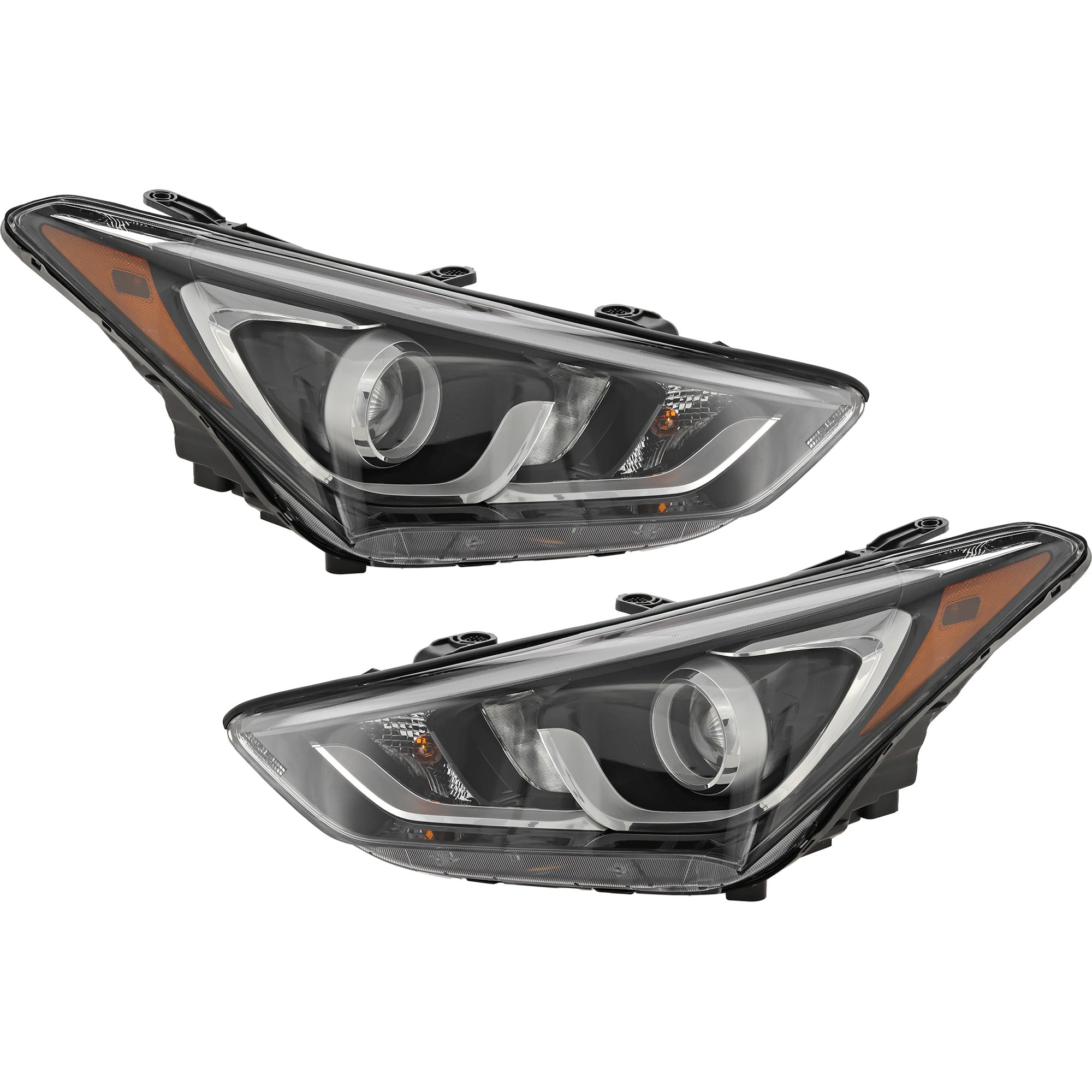 Garage-Pro Driver and Passenger Side Headlight for Hyundai Santa Fe Sport 2017-2018 Halogen With ...