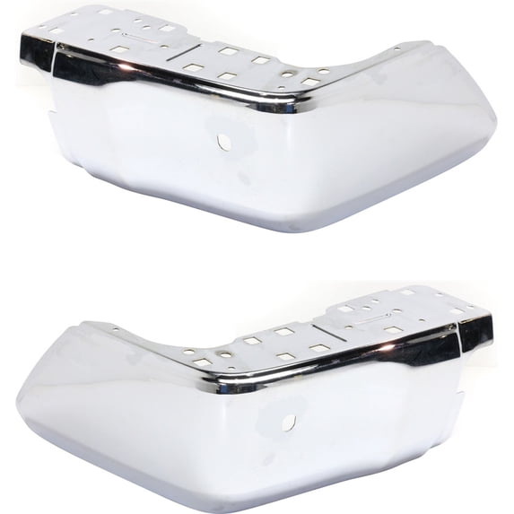 Garage-Pro Rear Bumper End Set Chrome Steel Driver and Passenger Side ...