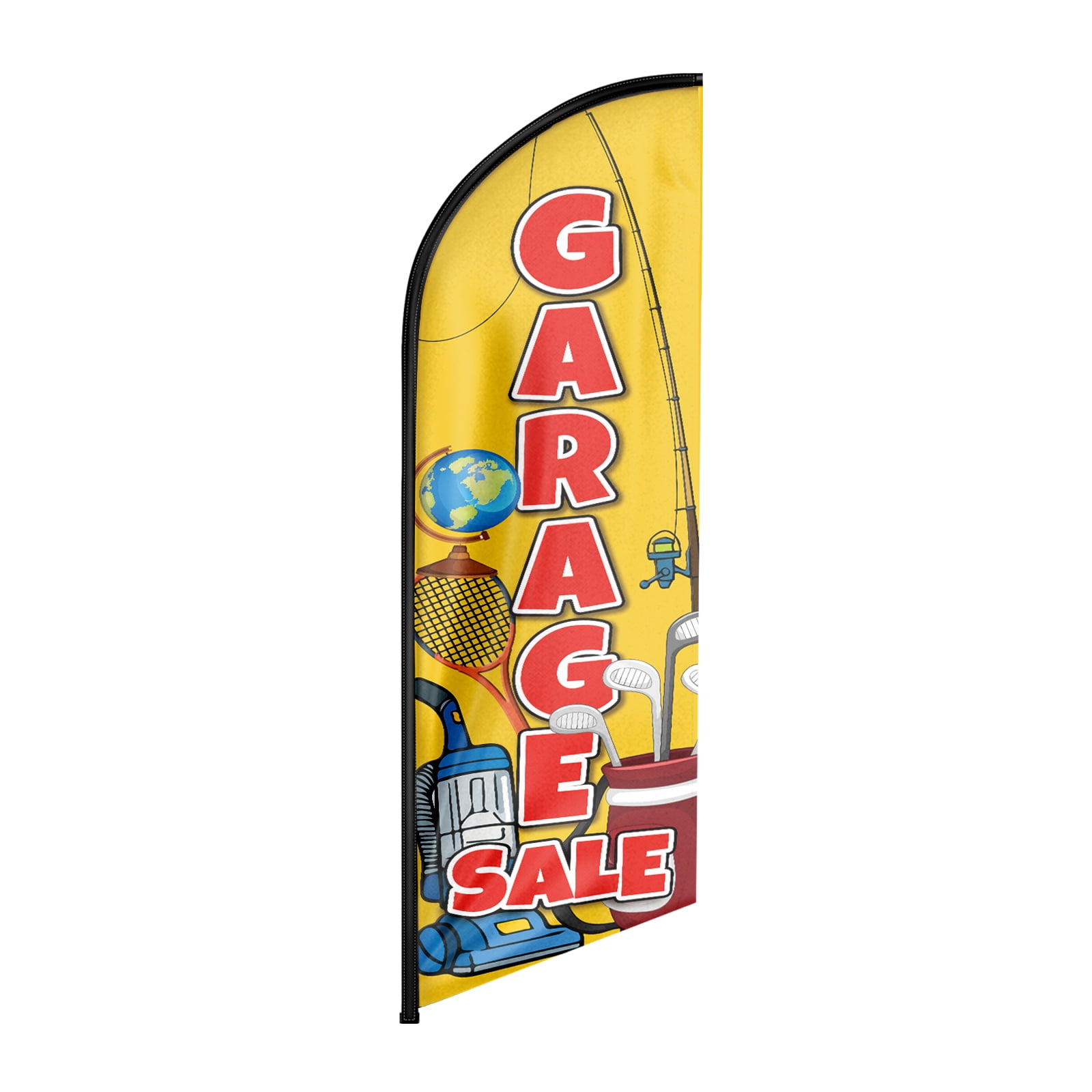 8ft Commercial Garage Sale Advertising Feather Flag - OPEN SIGN for ...