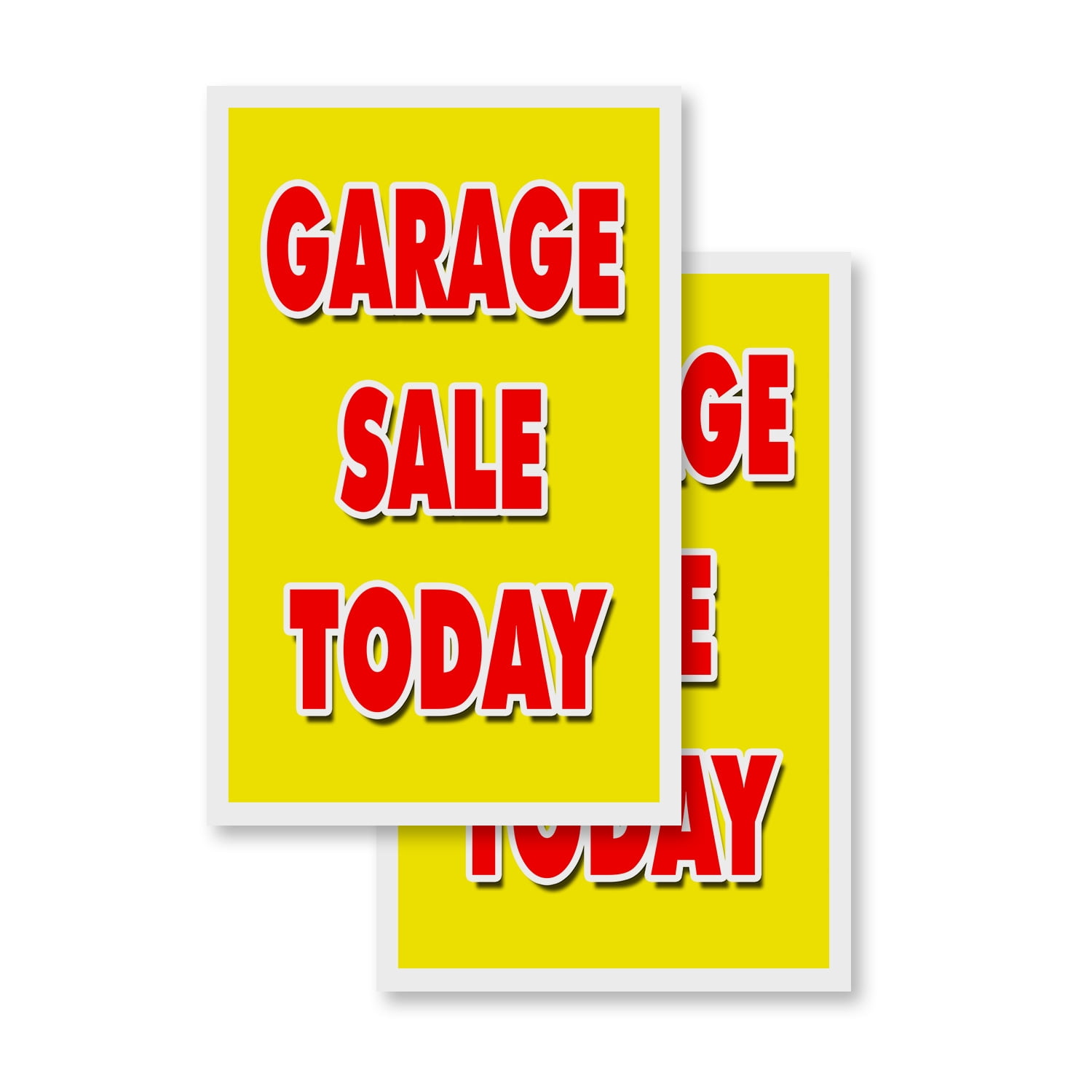 Garage Sale Today (2-PACK) 24" x 36" Vinyl Decals | Sign Insert Peel ...