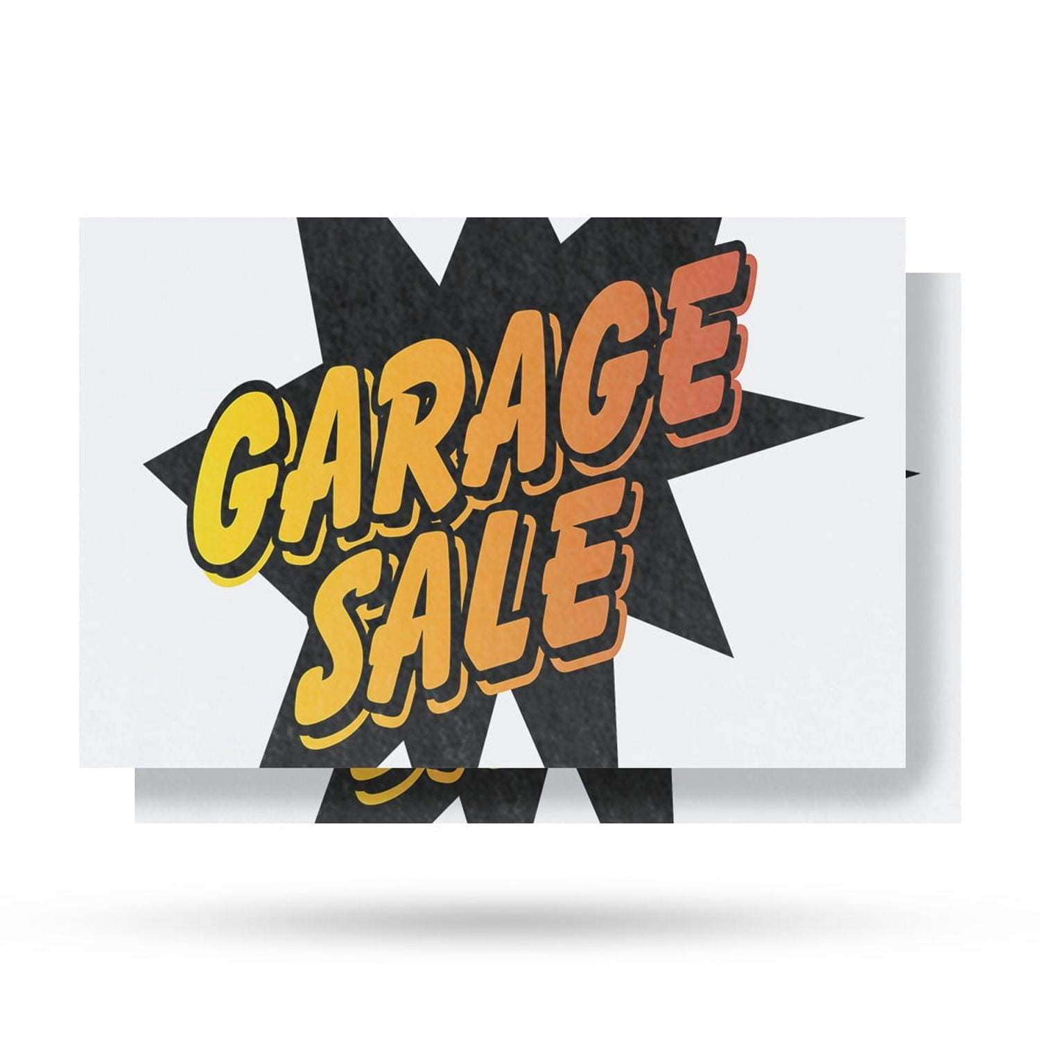 Garage Sale Vinyl Decal 2 Pack of 18 Inch x 24 Inch Weatherproof Heavy ...