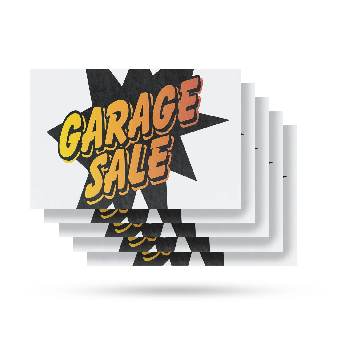Garage Sale Vinyl Decal 5 Pack of 18 Inch x 24 Inch Weatherproof Heavy ...