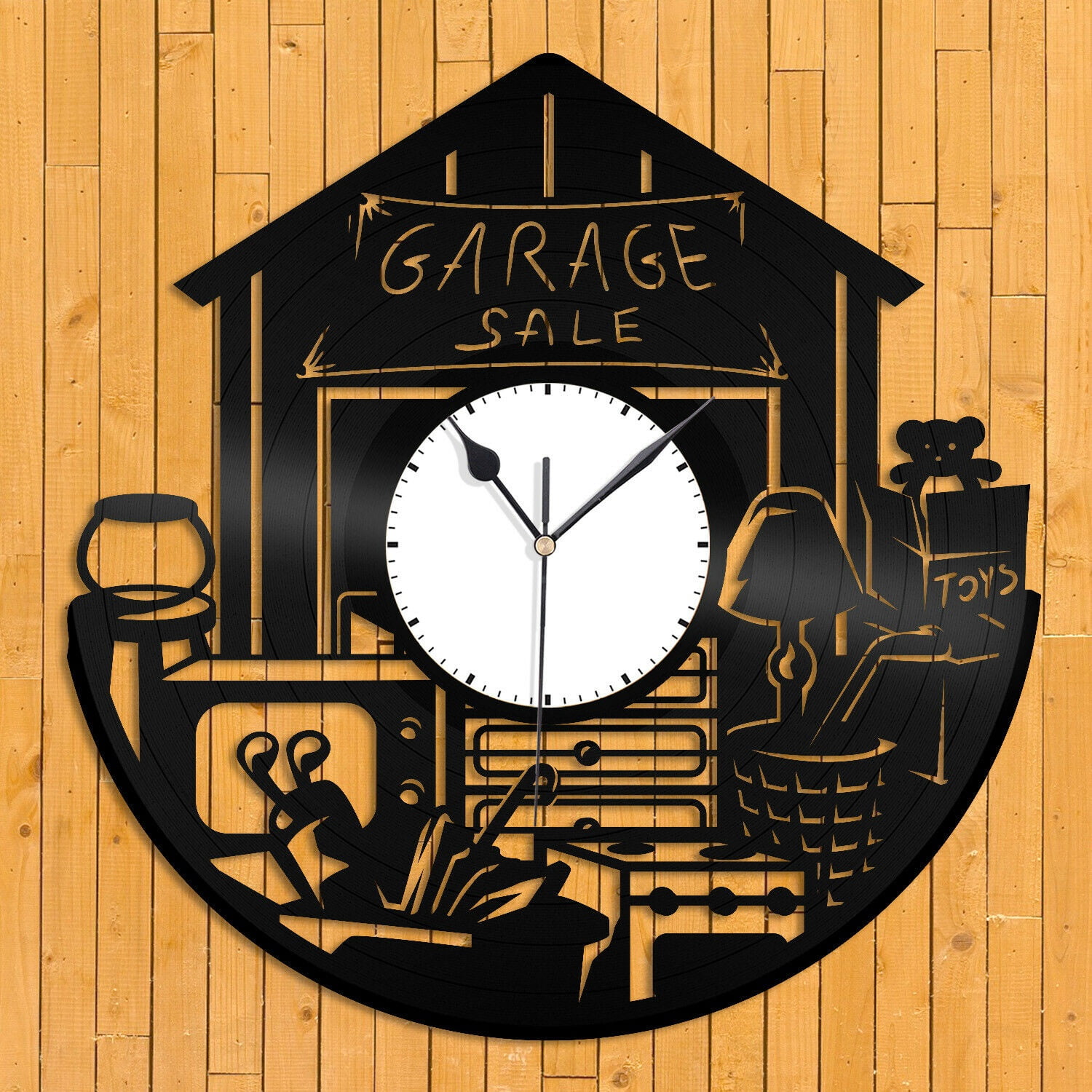 Garage Sale Vinyl Wall Clock Unique Gift for Friends Home Living Room ...