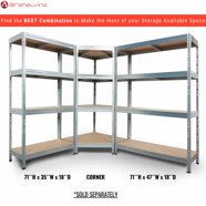BENTISM Storage Shelving Unit Garage Storage Rack 5-Tier Adjustable ...