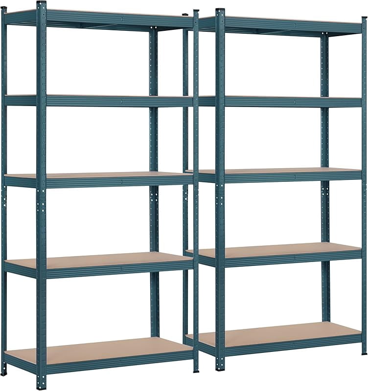 Garage Shelves, Metal Storage Shelves Utility Shelving Adjustable ...