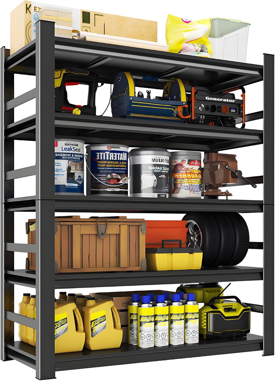 Garage Shelving, 2500LBS Garage Shelving Heavy Duty, Adjustable and ...