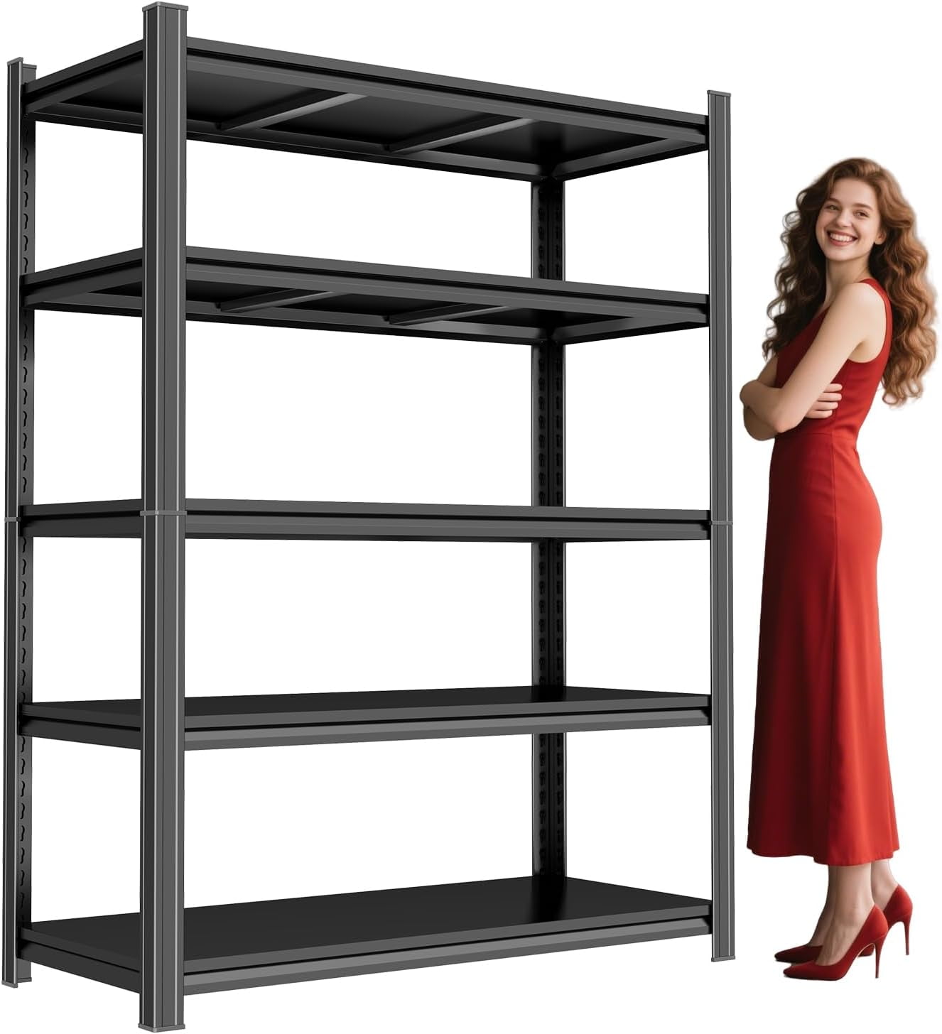 Garage Shelving 5-Tier Storage Shelves 3500LBS Heavy Duty Shelf ...