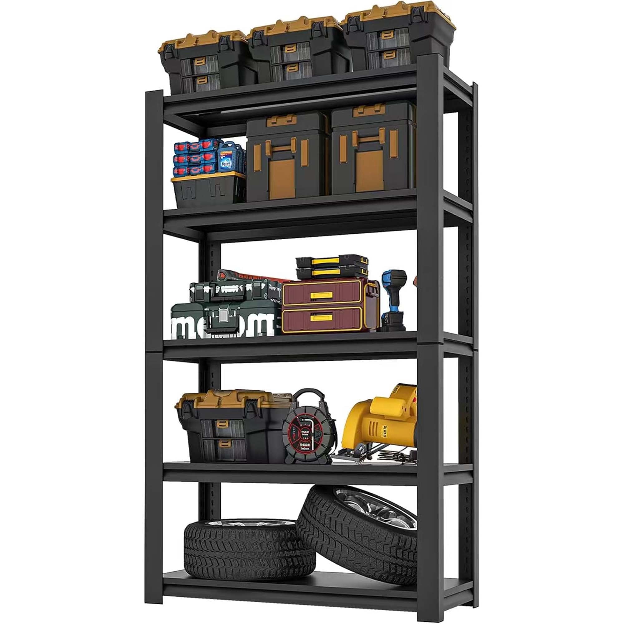 Garage Shelving, Garage Storage Shelves, 2500 LBS Heavy Duty Adjustable ...