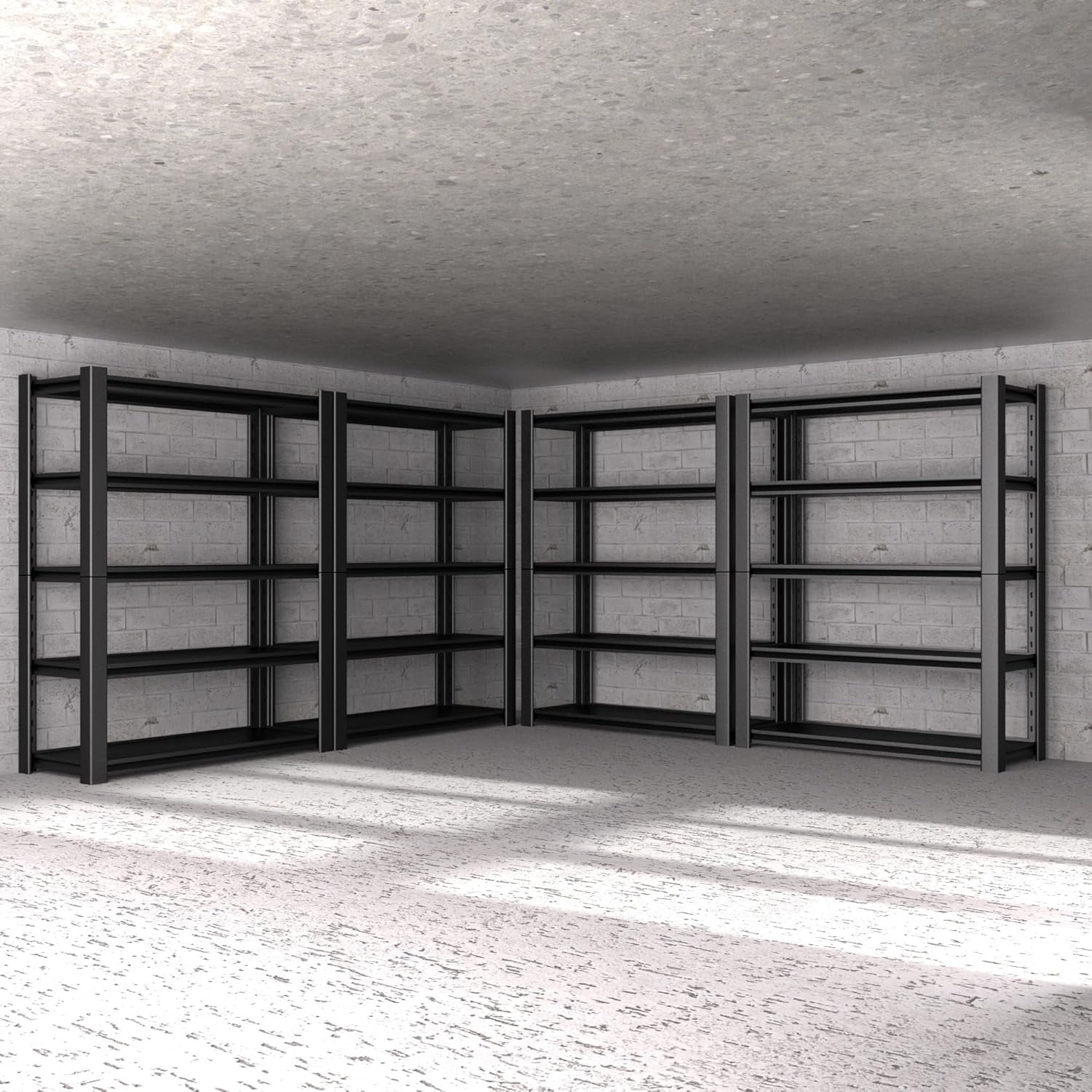 Garage Shelving Heavy Duty,5 Tier Adjustable Metal Shelving Storage ...