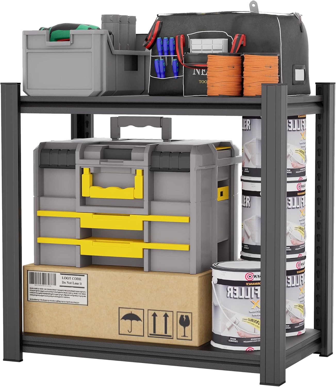 Garage Shelving Heavy Duty Adjustable Storage Shelves Unit,Metal ...