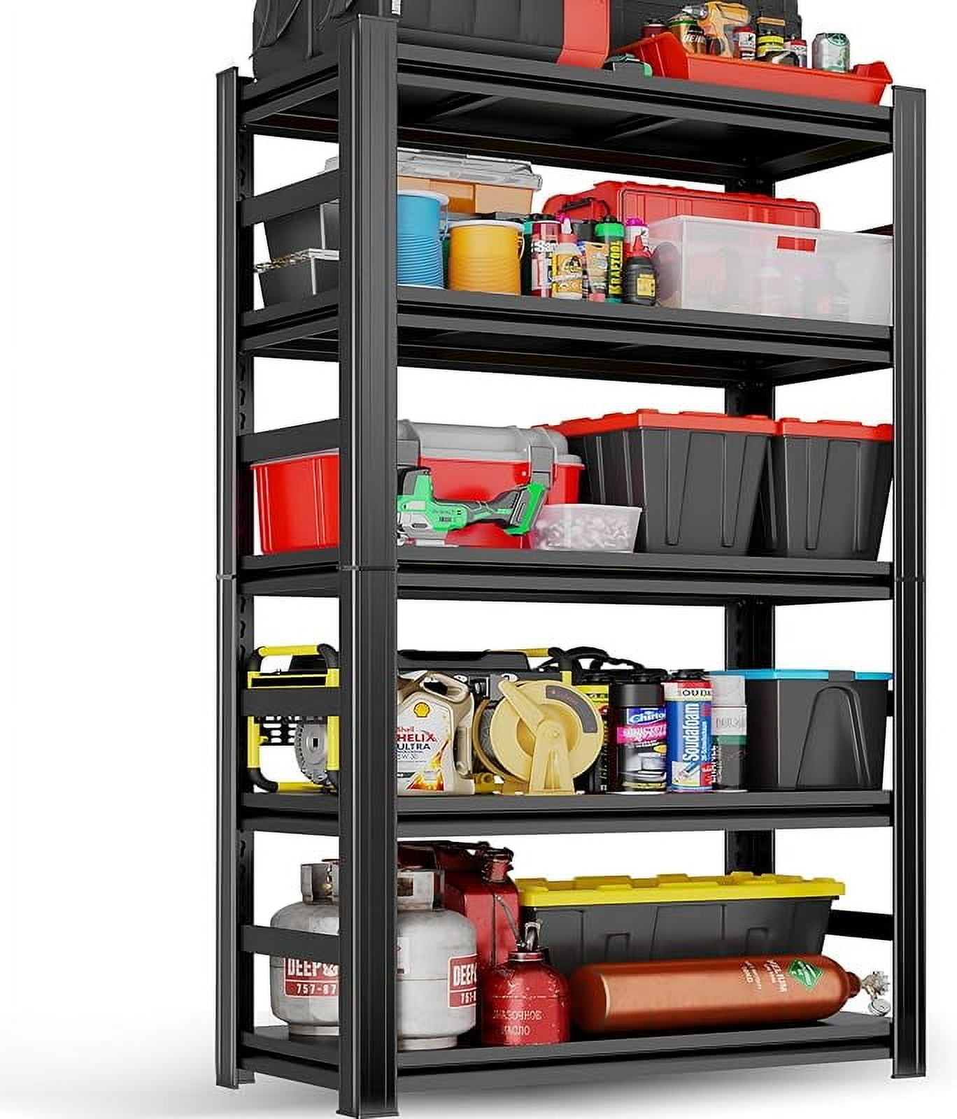 Garage Shelving Heavy Duty Storage Racks Easy to Assemble 5 Tier ...