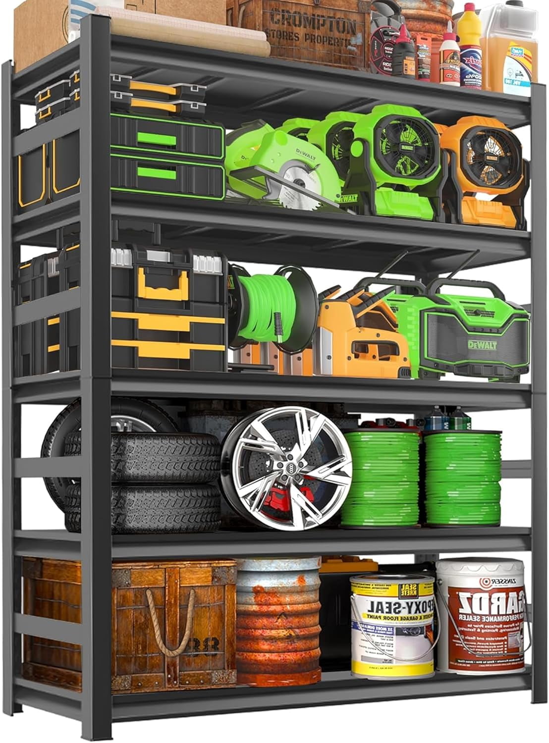 Garage Shelving Heavy Duty Storage Shelves 3000 LBS Capacity Adjustable ...