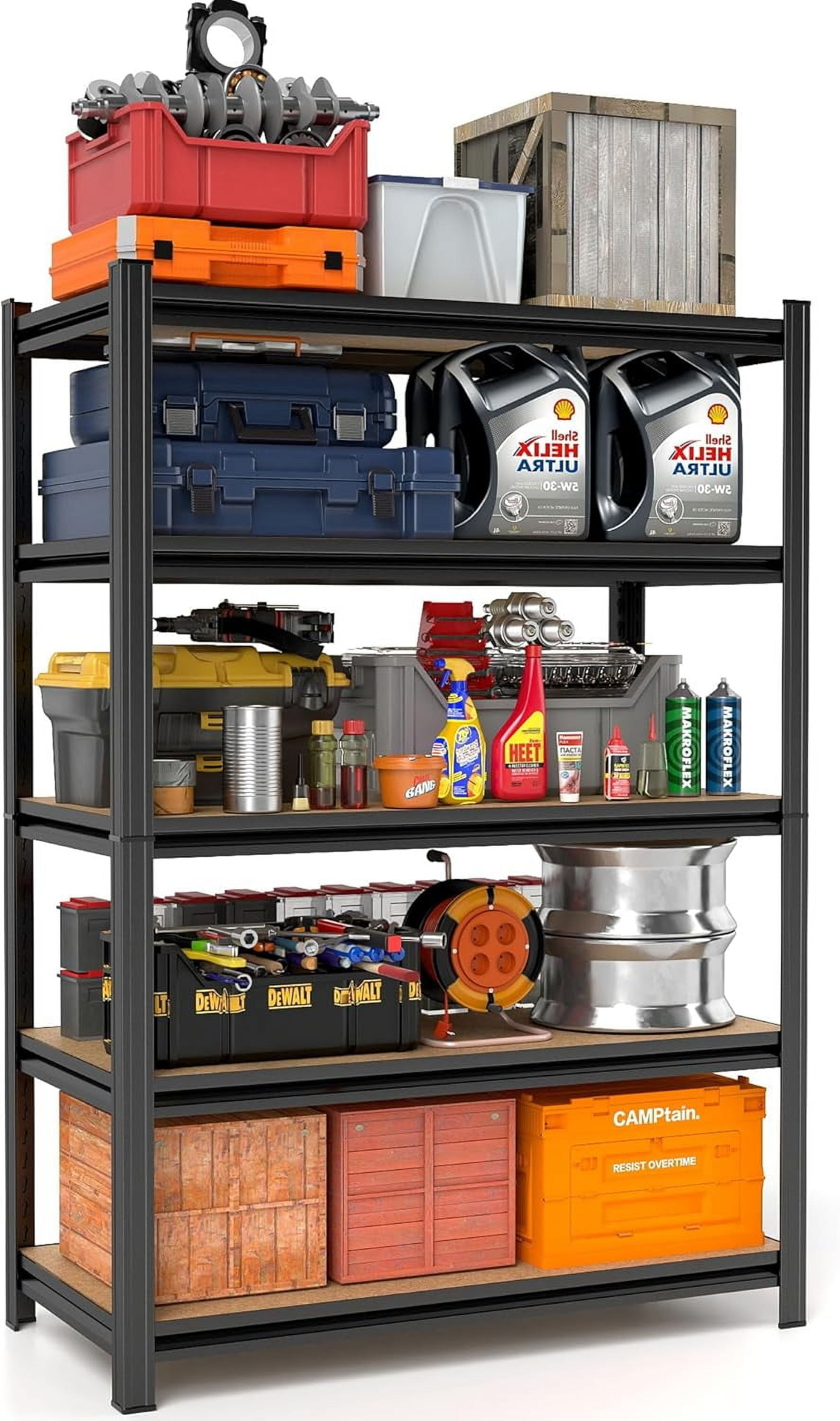 Garage Shelving, Heavy Duty Storage Shelves, 3000 LBS Capacity ...