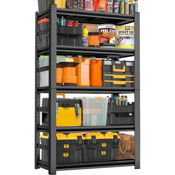 REIBII Garage Shelving, 5 Tier Storage Shelves Load 2020LBS, Adjustable ...