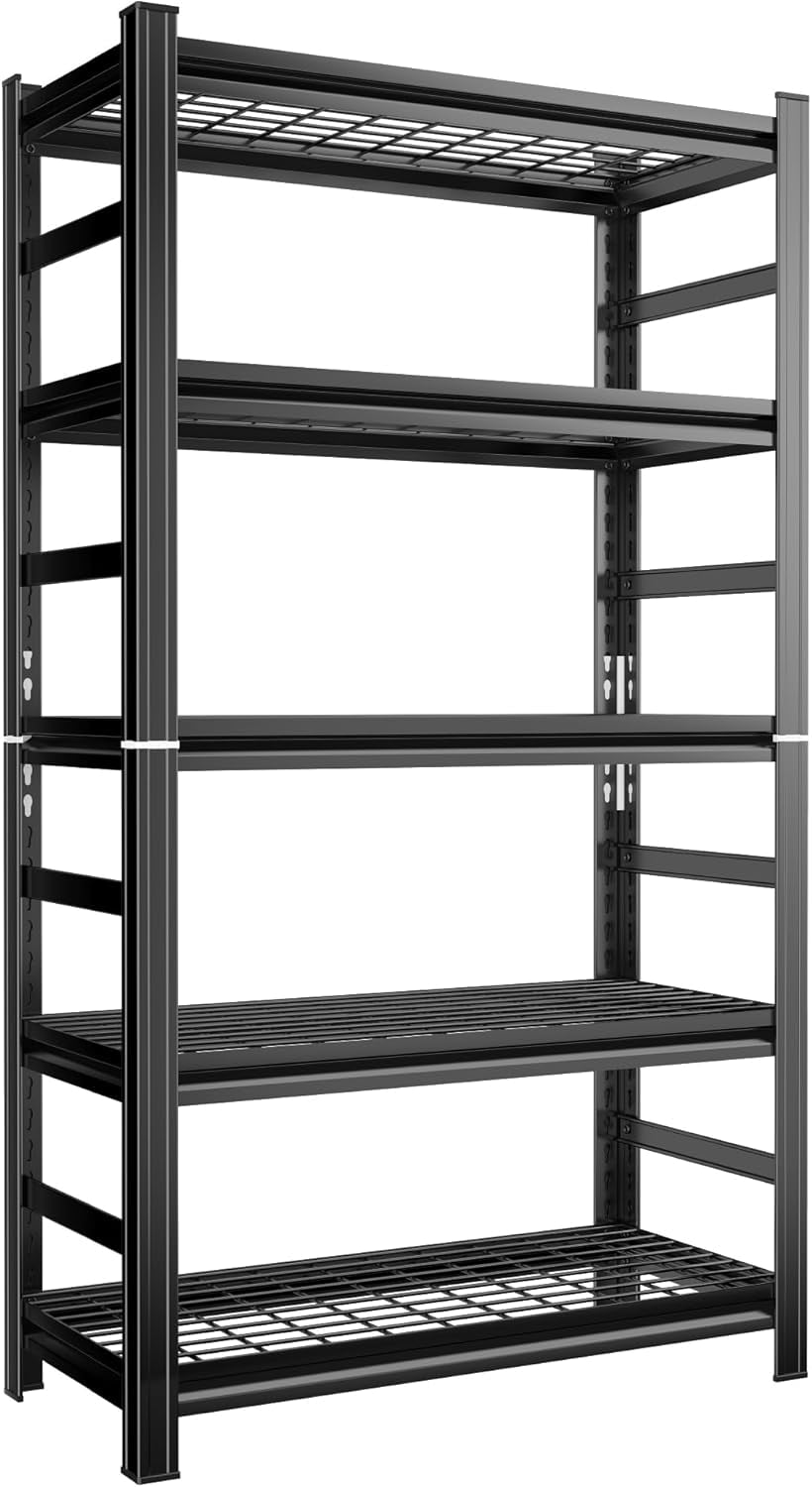 Garage Shelving Heavy Duty, Wire Shelving Loads 3000LBS Garage Storage ...