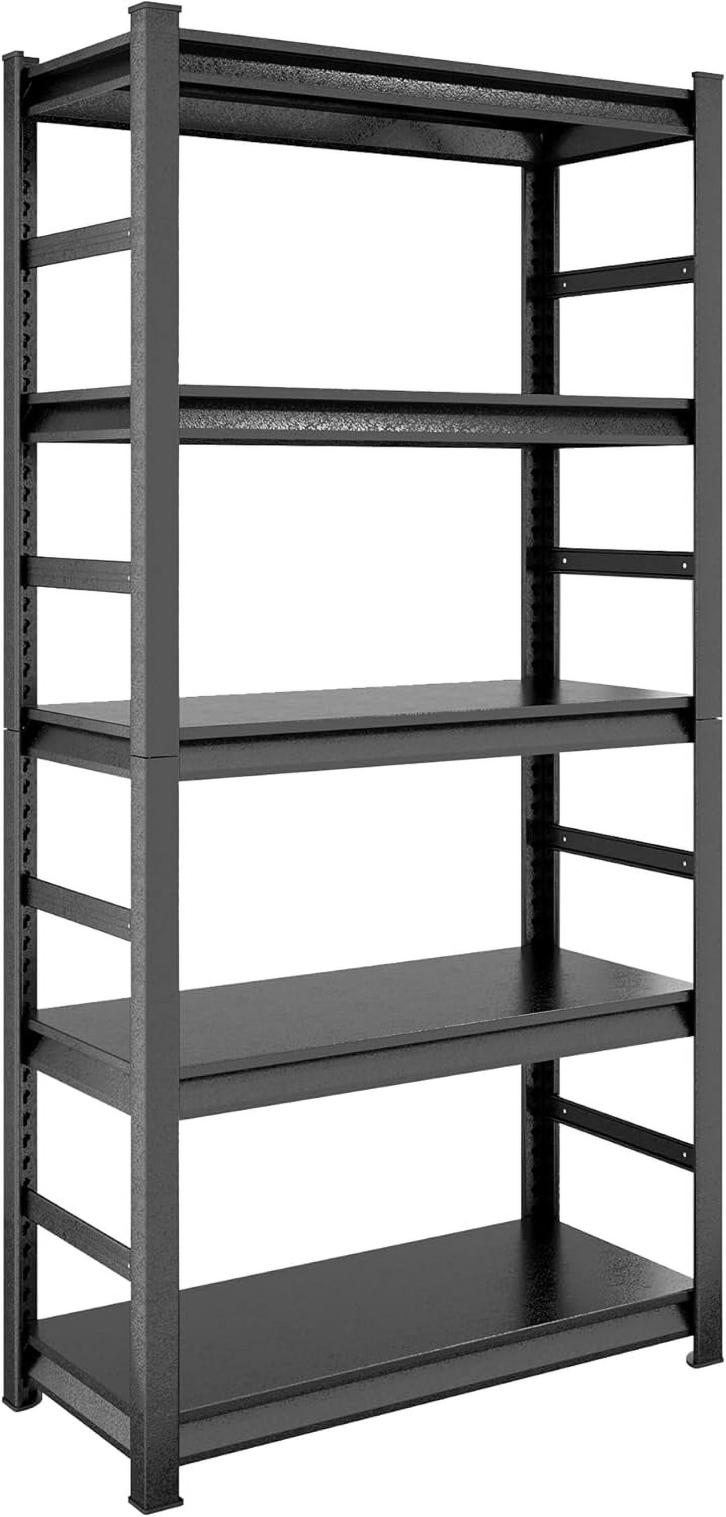 Garage Shelving, Metal Storage Shelves Heavy Duty Adjustable 5 Tier ...