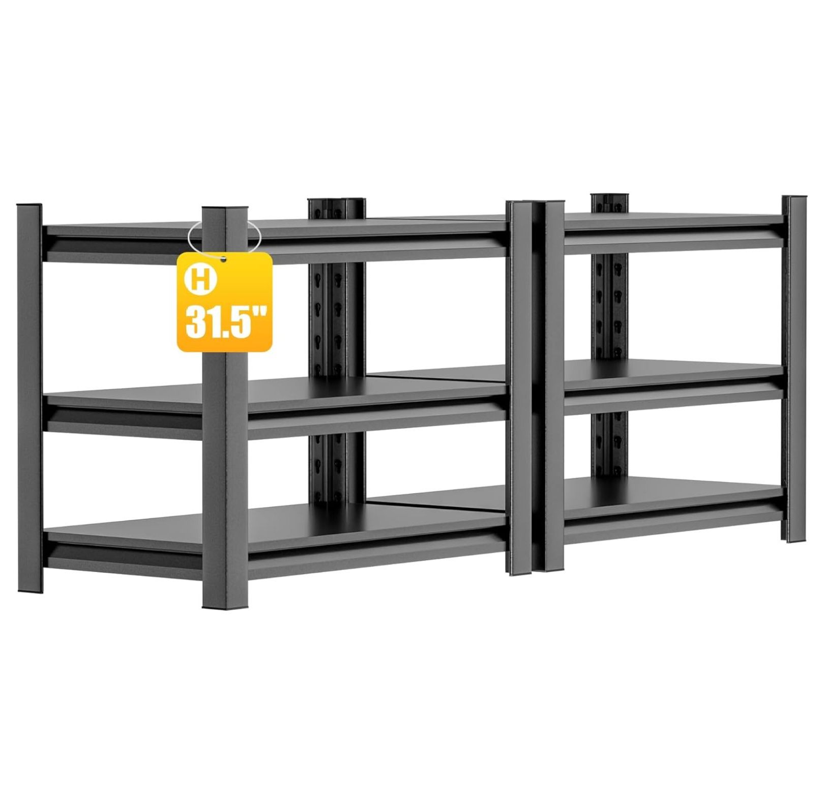 Garage Shelving,Thickened 2 Pieces Garage Storage Shelves Heavy Duty ...