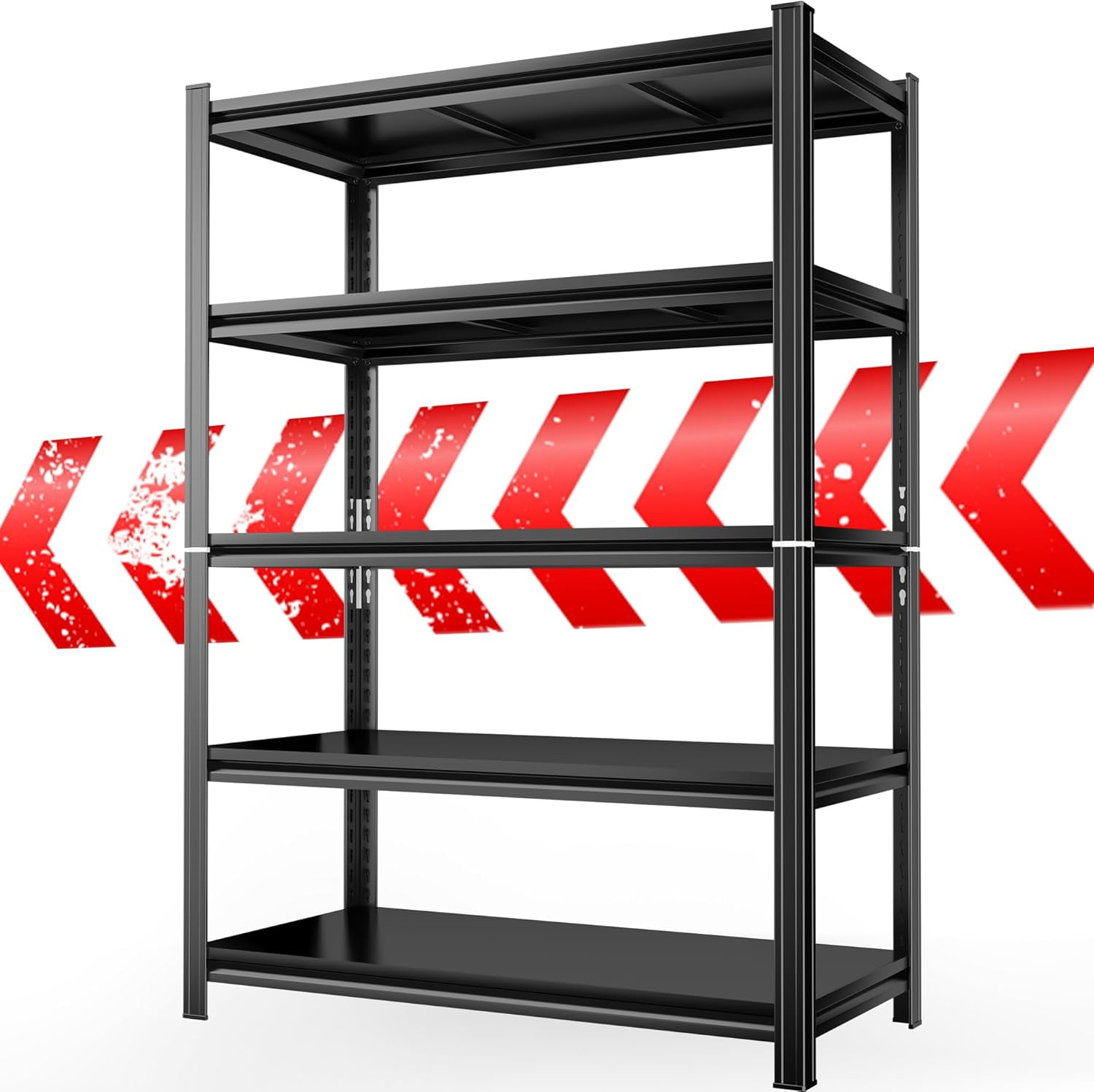 Garage Shelving Unit-Easy Assembly Metal Shelves 47" W Storage 5-Tier ...