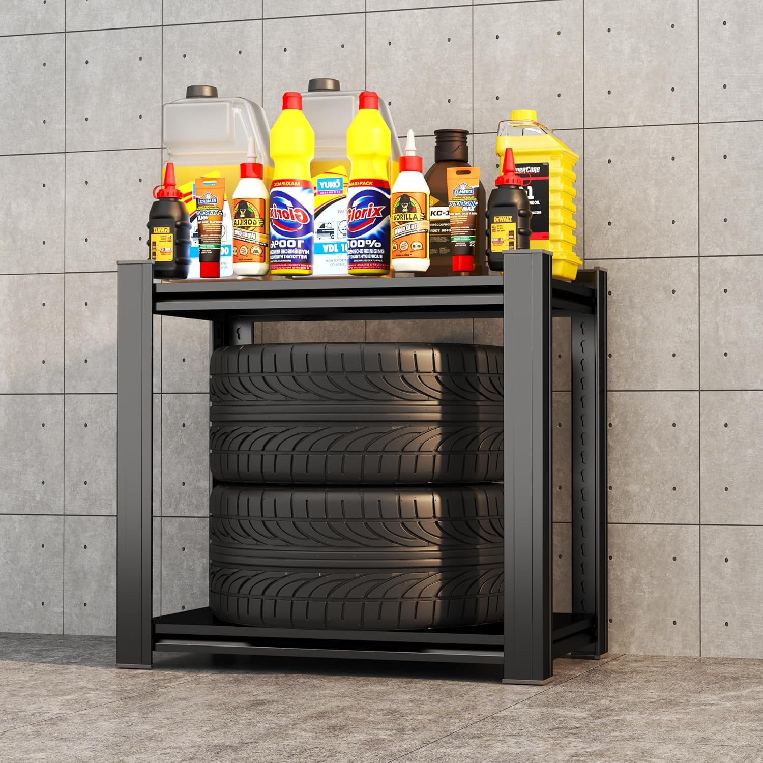 Garage Shelving Unit and Storage-Easy Assembly Metal Shelves 5-Tier ...