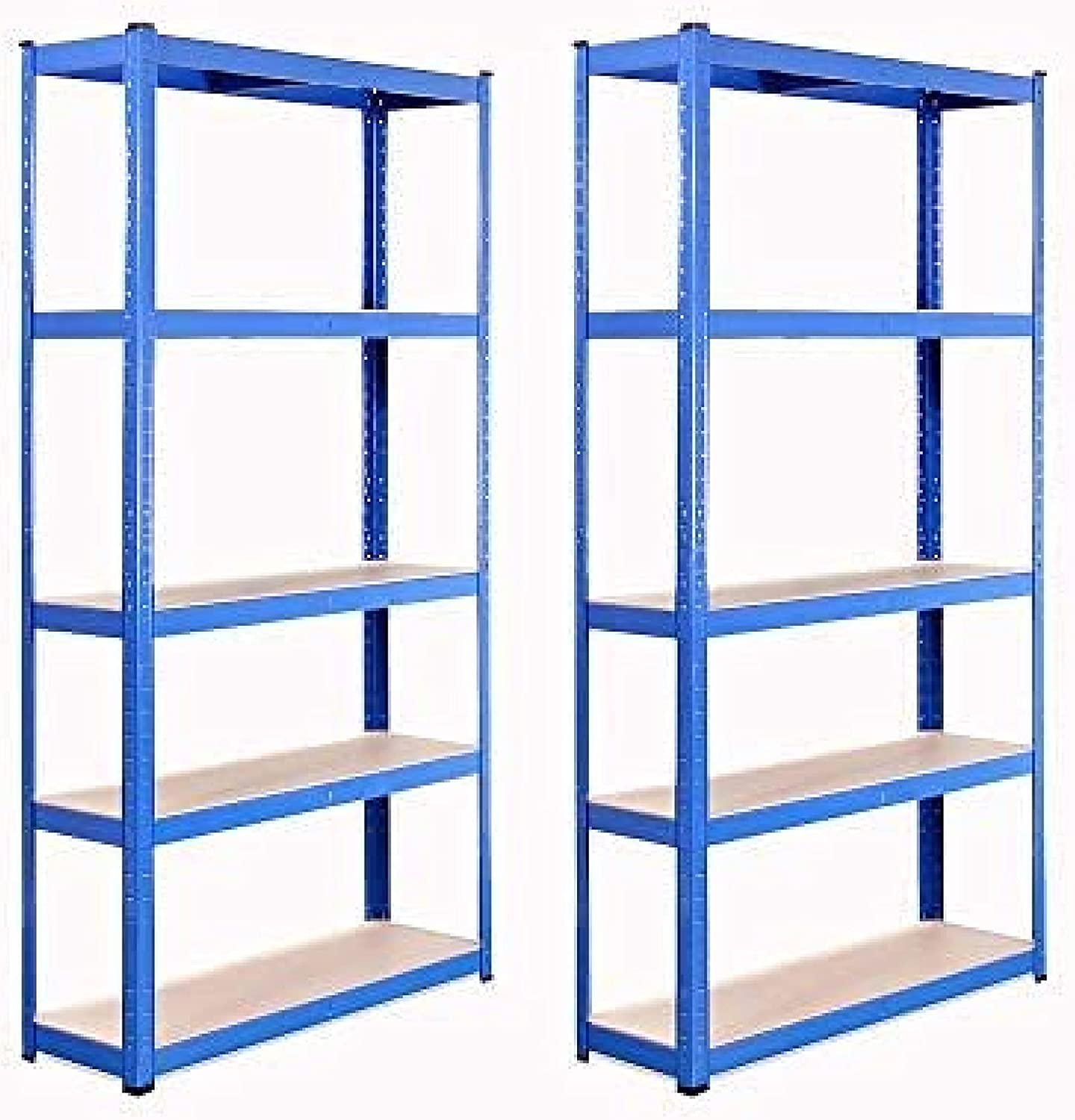 Bowoshen Shelves Racking Storage 28" x 12" x 59" 5-Shelf Steel Metal ...