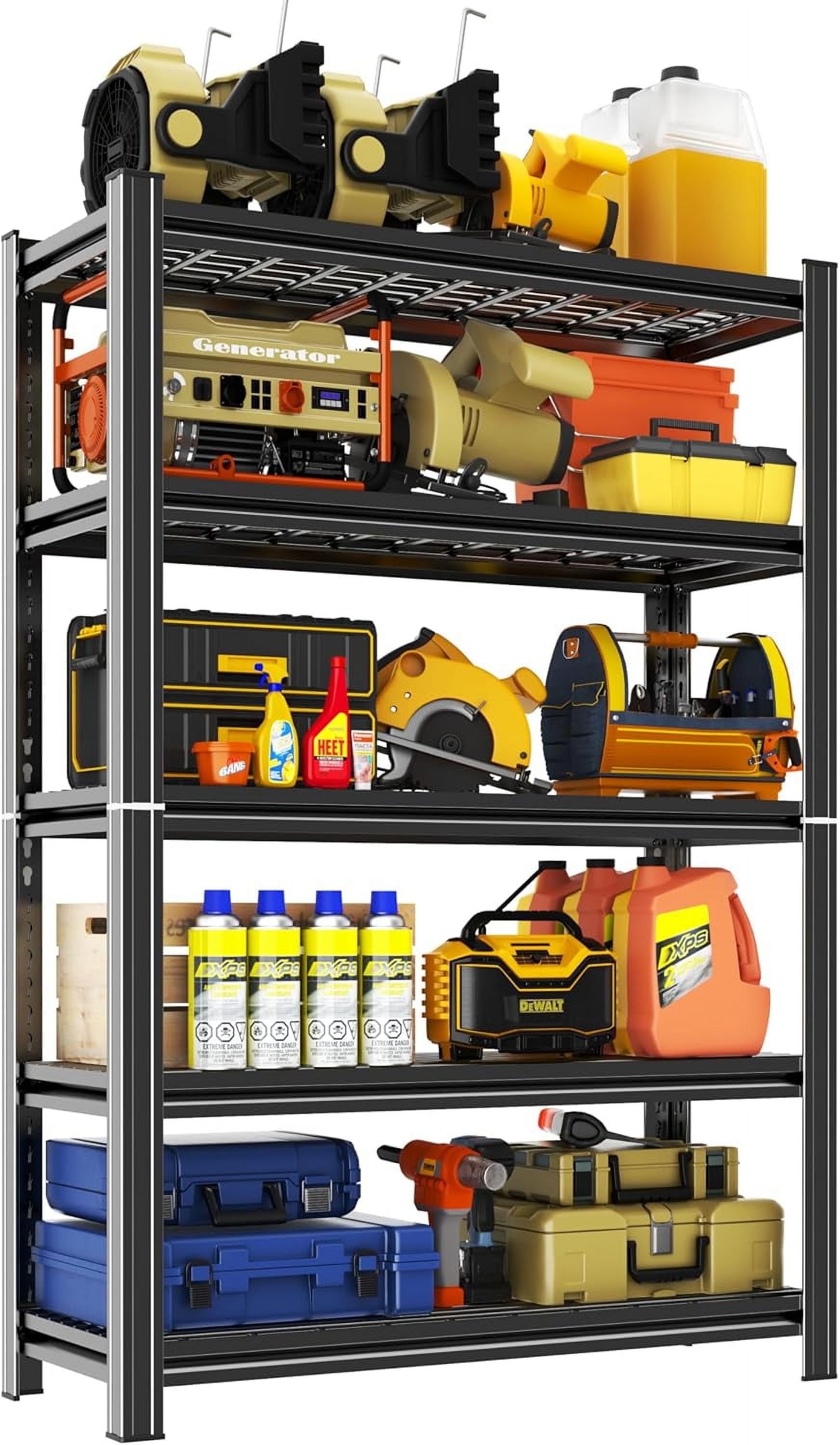 Garage Shelving Wire Storage Shelving Unit 5-Tier Heavy Duty 3000 lbs ...