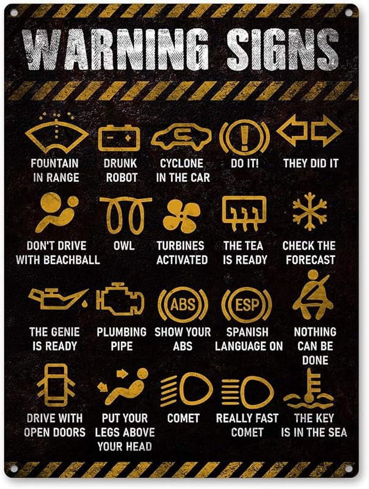 Garage Signs - Mechanic Shop Sign Funny Decor For Dad, Car Metal Wall ...