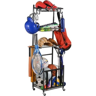 Free Shipping! SKYSHALO Rolling Sports Ball Storage Cart with Lockable ...
