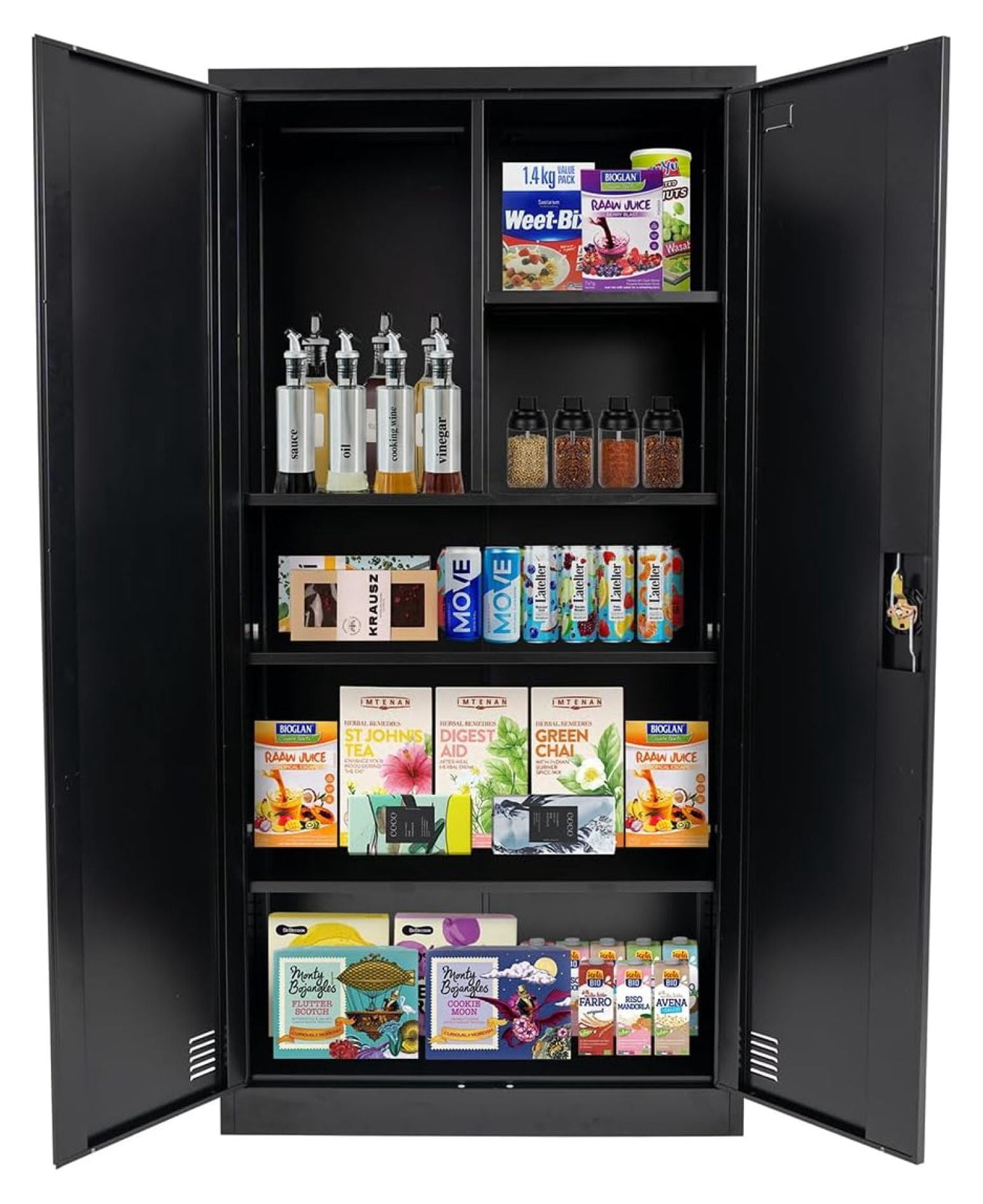 Garage Storage Cabinet, Metal Storage Cabinet with Doors, Locking File ...