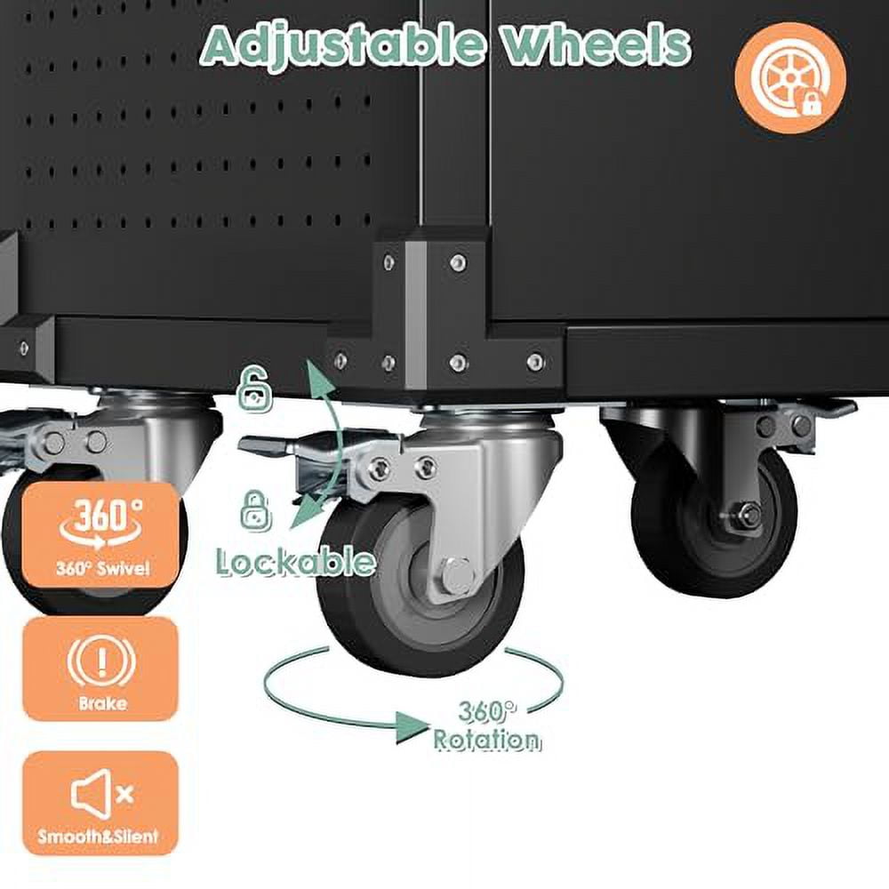 Garage Storage Cabinet, Metal Storage Cabinet with 1 Locking Door and 2 ...