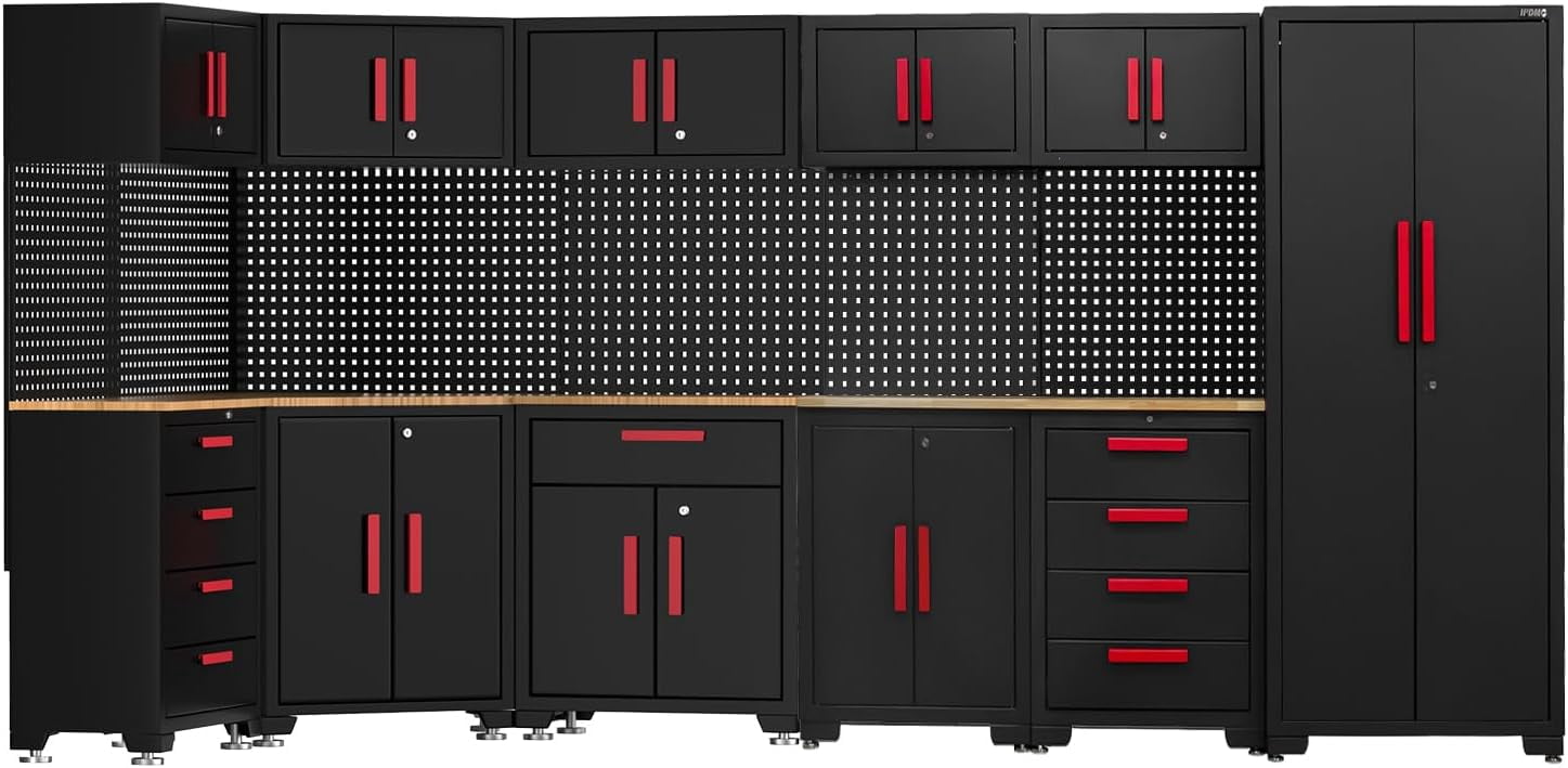 Garage Storage Cabinet System,16PCS Garage Cabinets and Storage System ...