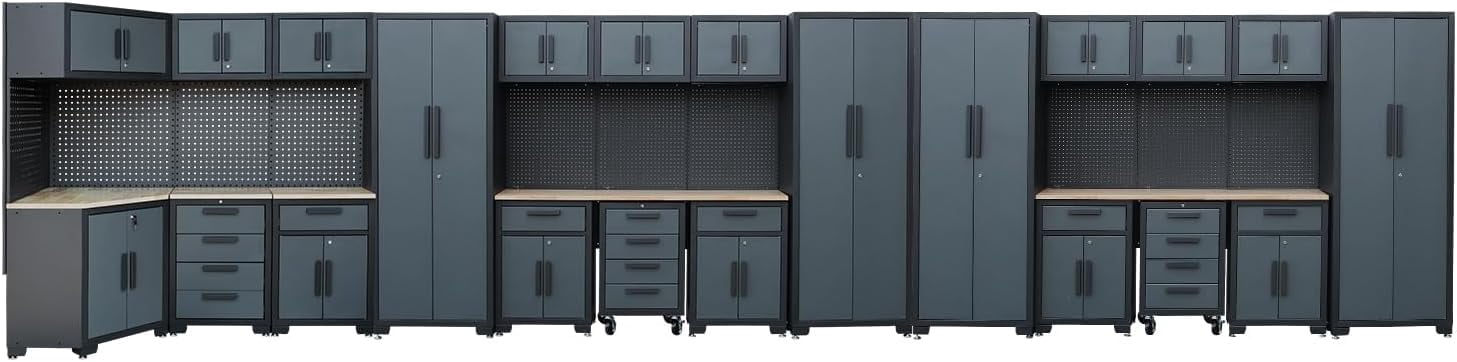 Garage Storage Cabinet System,26Pcs Garage Cabinets and Storage System ...