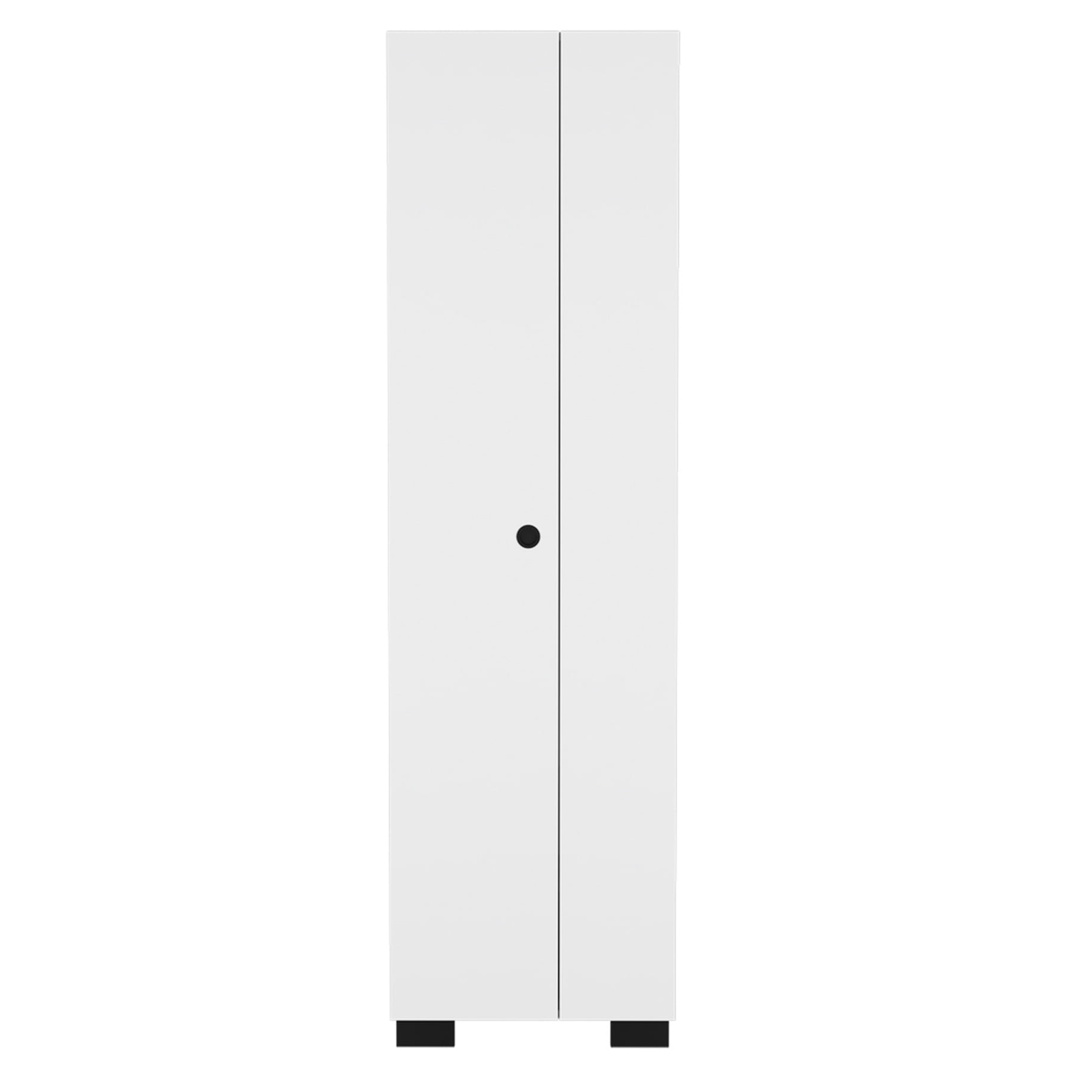 Garage Storage Cabinet for Brooms | Three Broom Hangers for Convenient ...