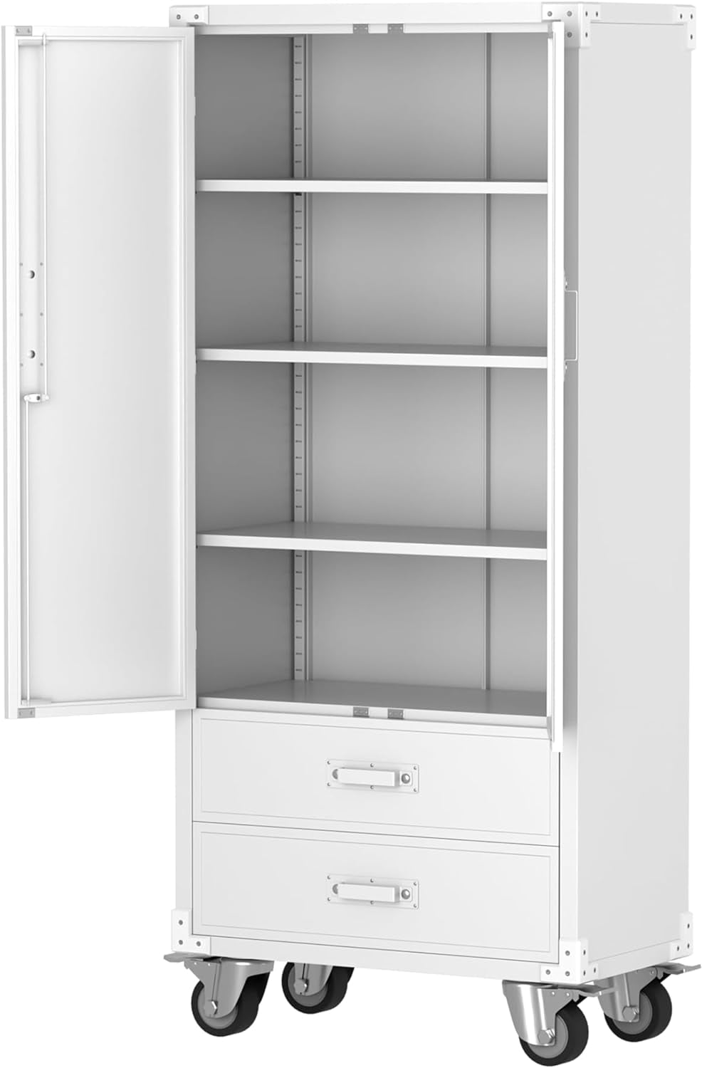 𝗨𝗽𝗴𝗿𝗮𝗱𝗲𝗱 Garage Storage Cabinet with 2 Drawers, Lockable Garage Storage ...