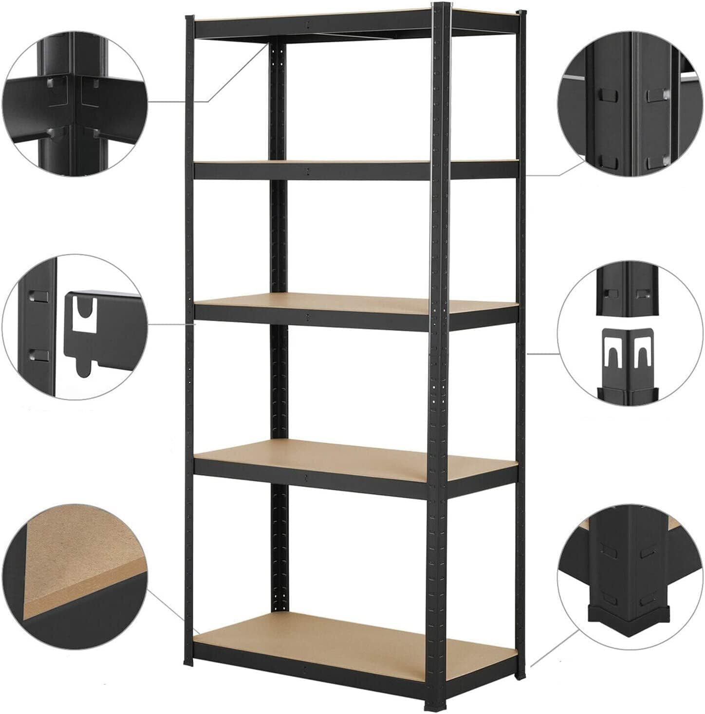 Garage Storage Shelves Heavy Duty, Adjustable Shelves 30" Lx12''Wx66 H ...
