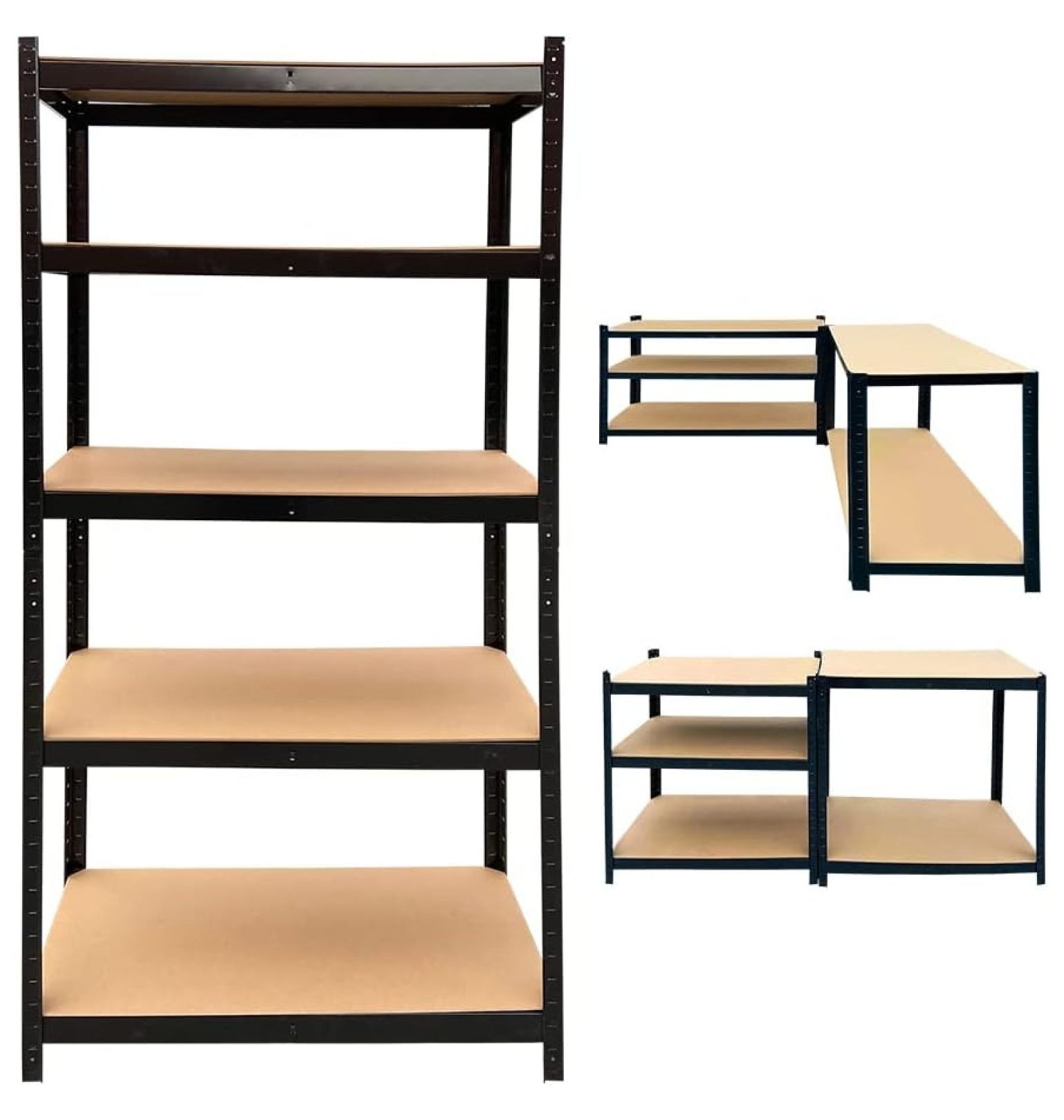 Garage Storage Shelves Metal Shelving Unit 5-Tier Rack Shelf Standing ...