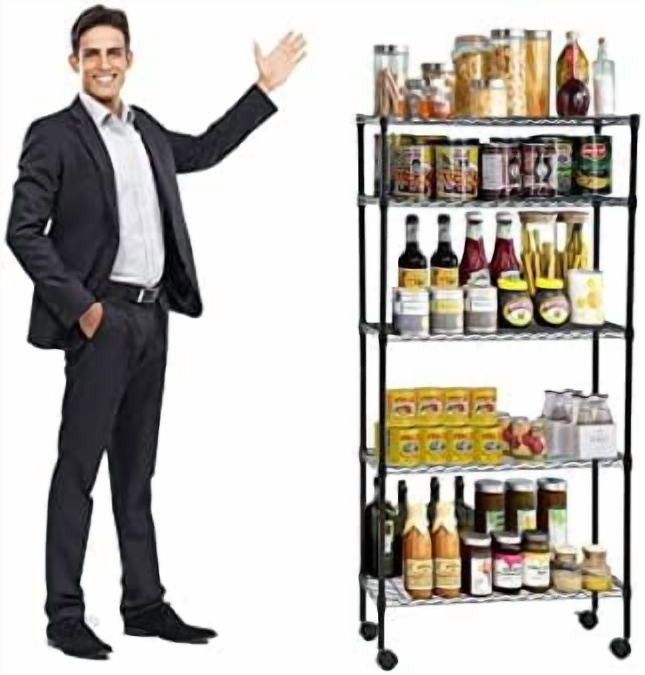 Garage Storage Shelves for Storage,Organizer Metal Wire Shelving Unit ...