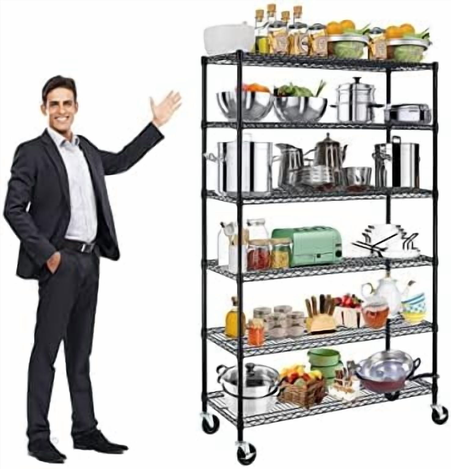 Garage Storage Shelves for Storage,Organizer Metal Wire Shelving Unit ...