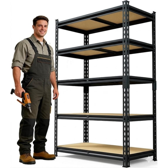 Garage Storage Shelving Unit, Heavy Duty 5-Tier Adjustable Metal ...