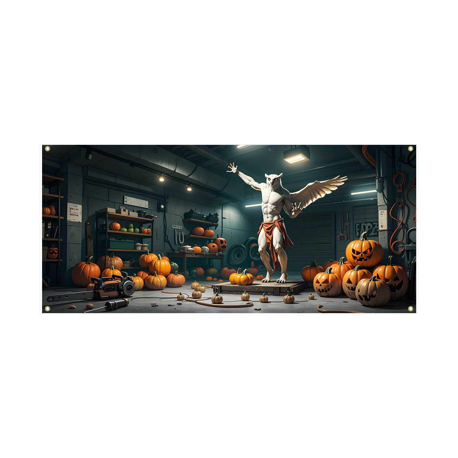 Garage : Themed Banner with Haunting Graphics for Car Enthusiasts ...