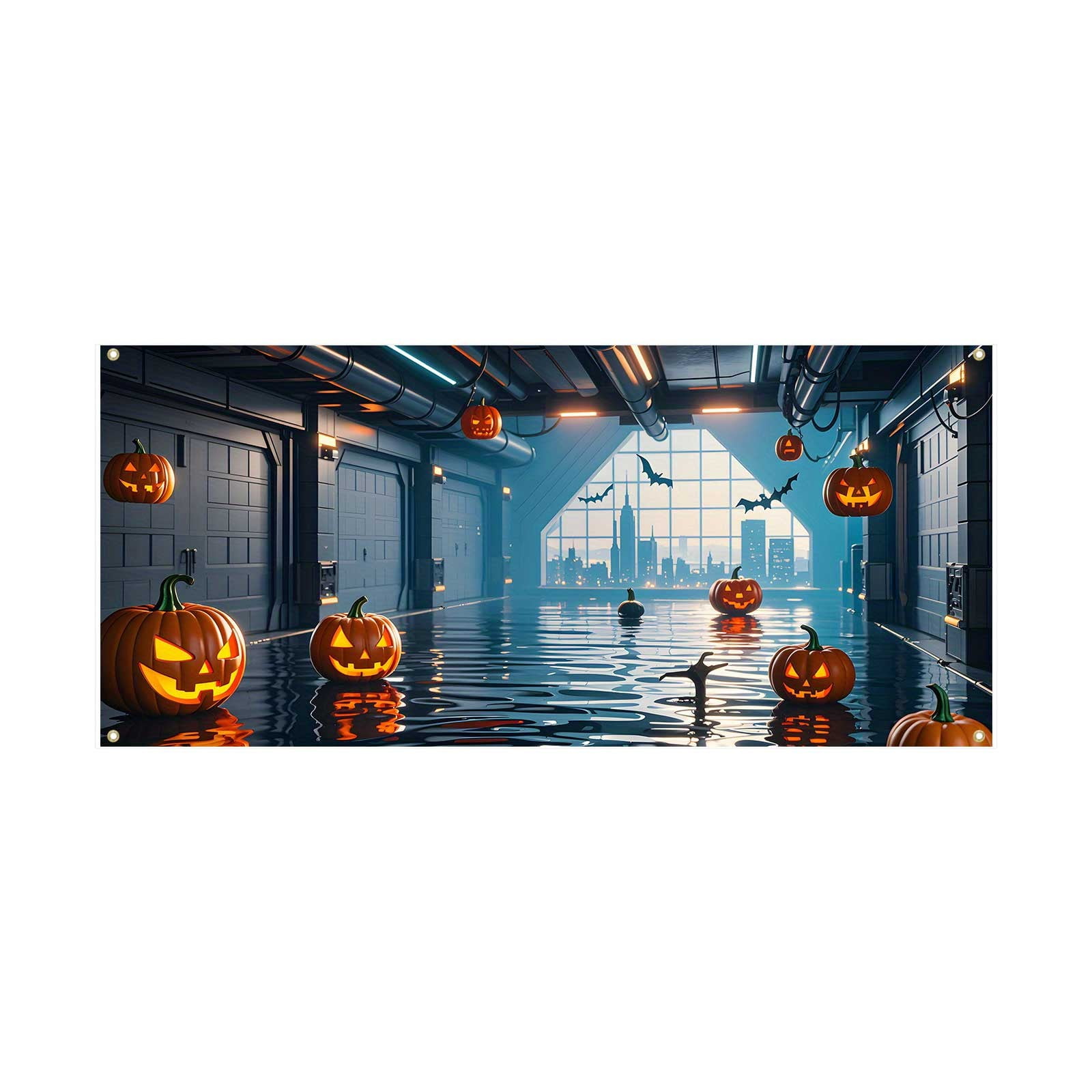 Garage : Themed Banner With Haunting Graphics For Car Enthusiasts ...