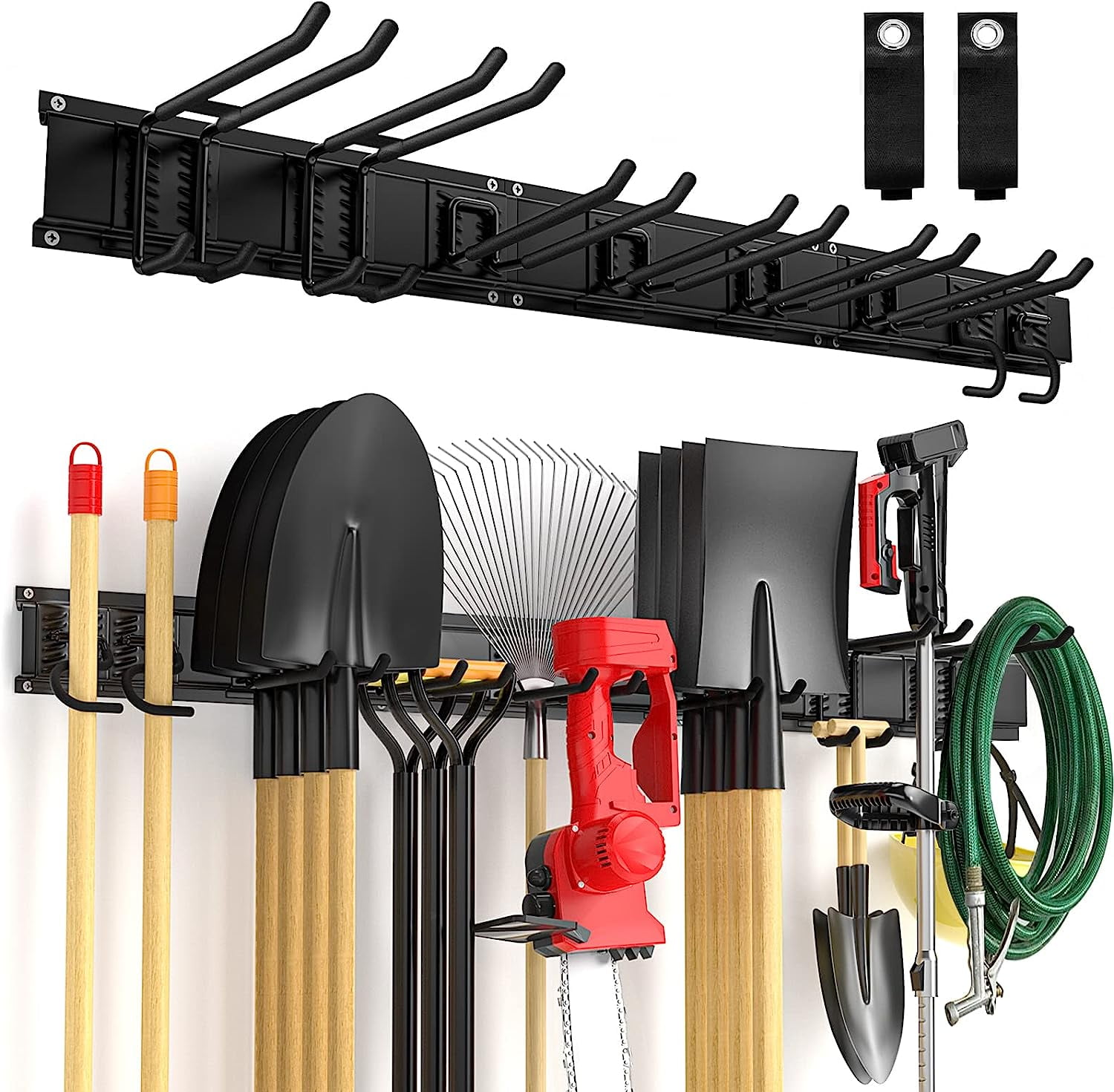 Garage Tool Organizer Wall Mount 11 PCS, Yard Garden Tool Organizer ...